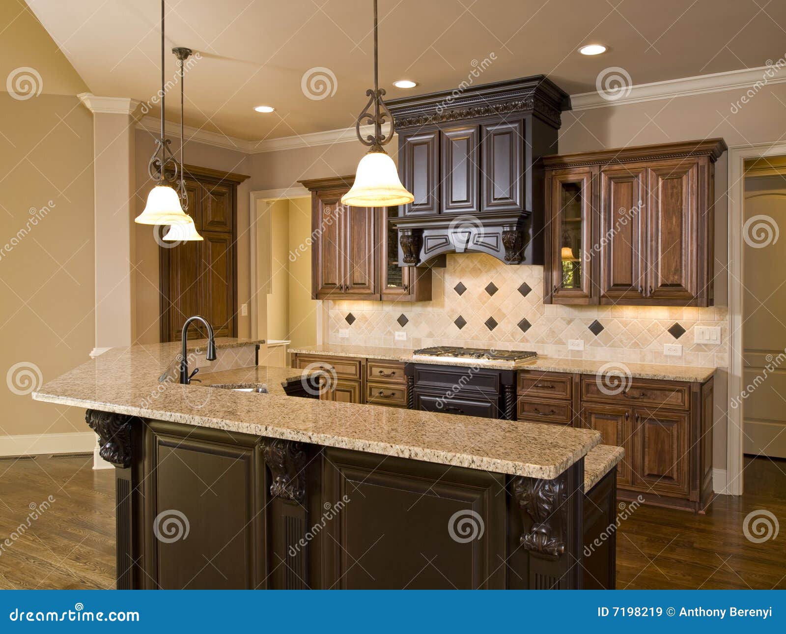 Luxury Diamond Tile Kitchen Front Stock Image - Image of design ...