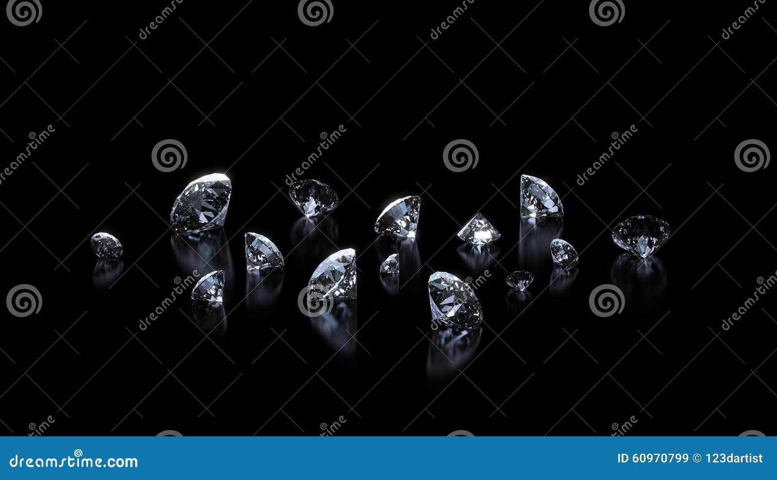 Luxury Diamonds on Black Background Stock Image - Image of carat ...