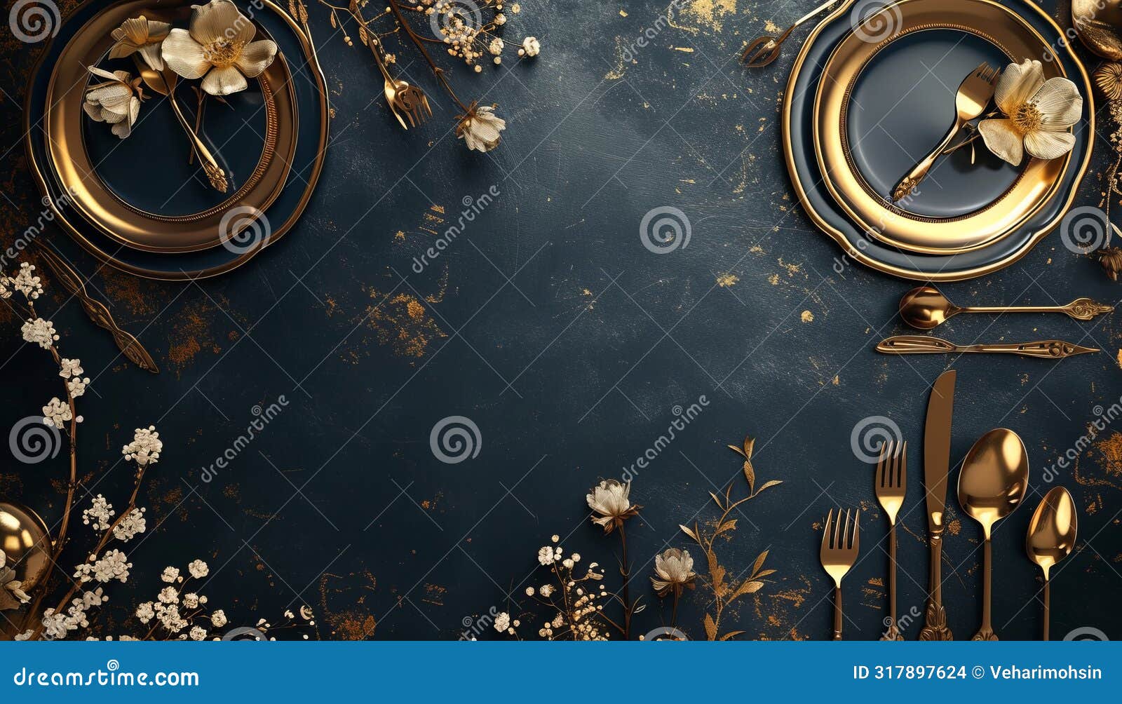 Luxury Dinner Invitation Card Template. Greeting Card Stock ...