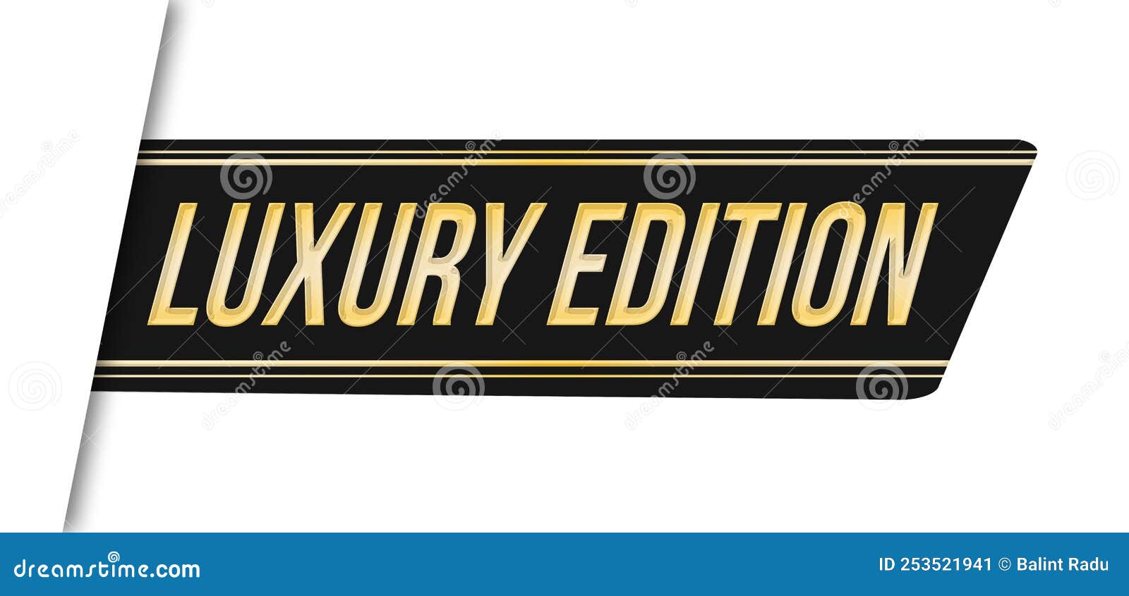 Luxury Edition Ribbon or Banner Design Stock Vector - Illustration of ...