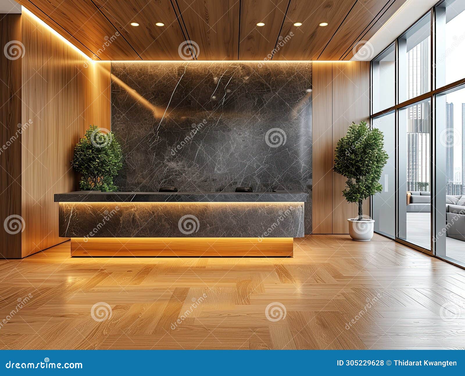 Luxury Elegance Lobby or Reception Area Interior Design with Modern ...