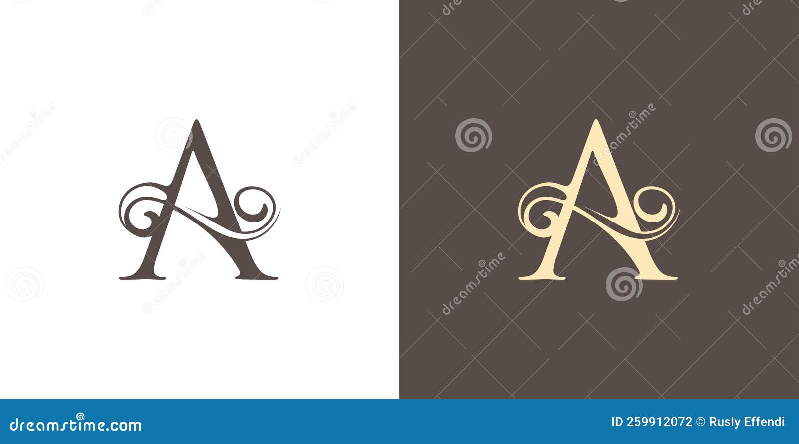 Luxury and Elegant Letter a Initials Text Logo Design Stock Vector ...