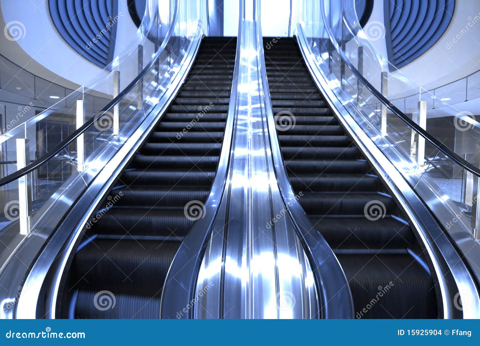Luxury escalator stock photo. Image of modern, achievement - 15925904