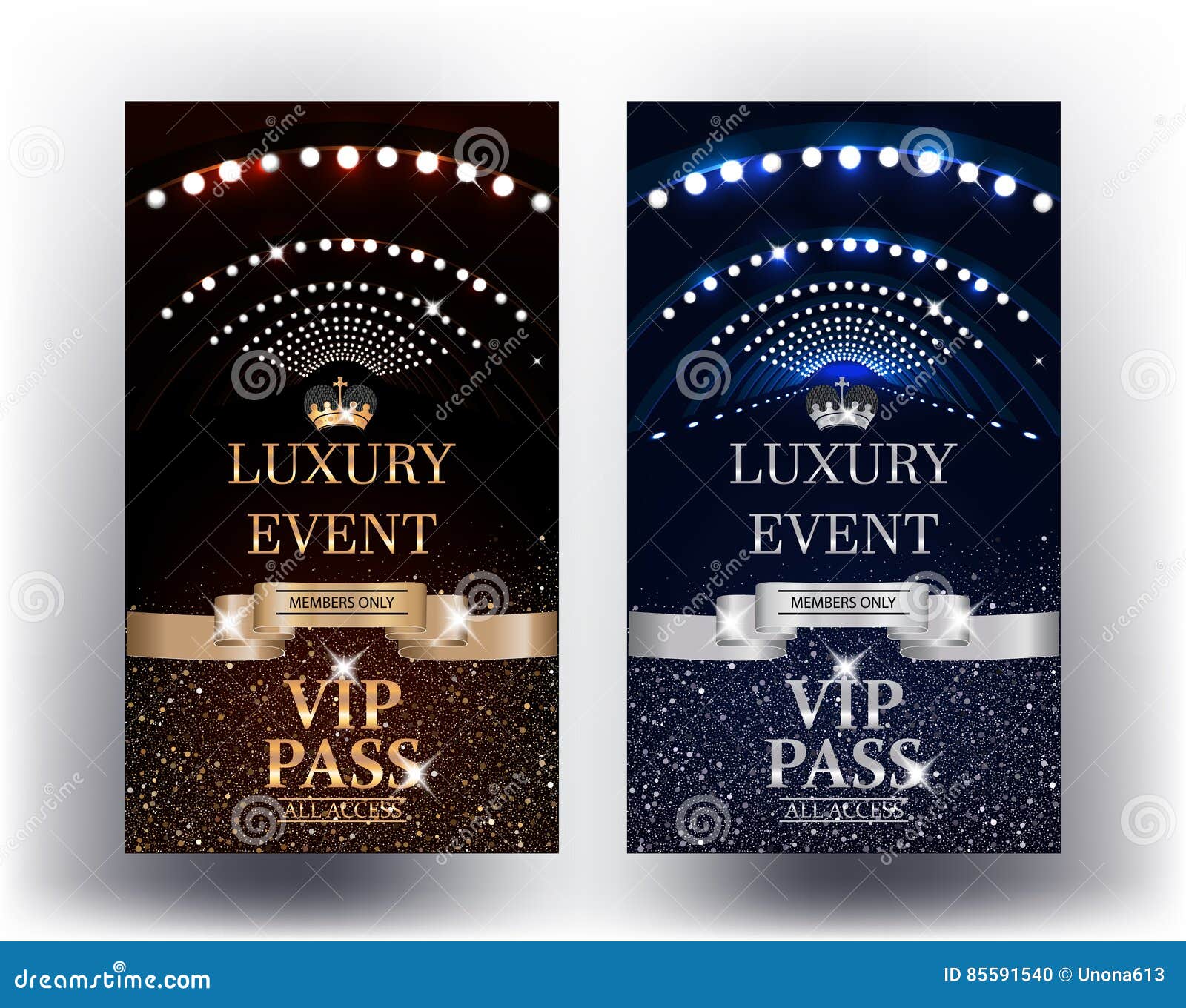 Luxury Event Elegant Vertical Vip Passes Stock Vector - Illustration of ...