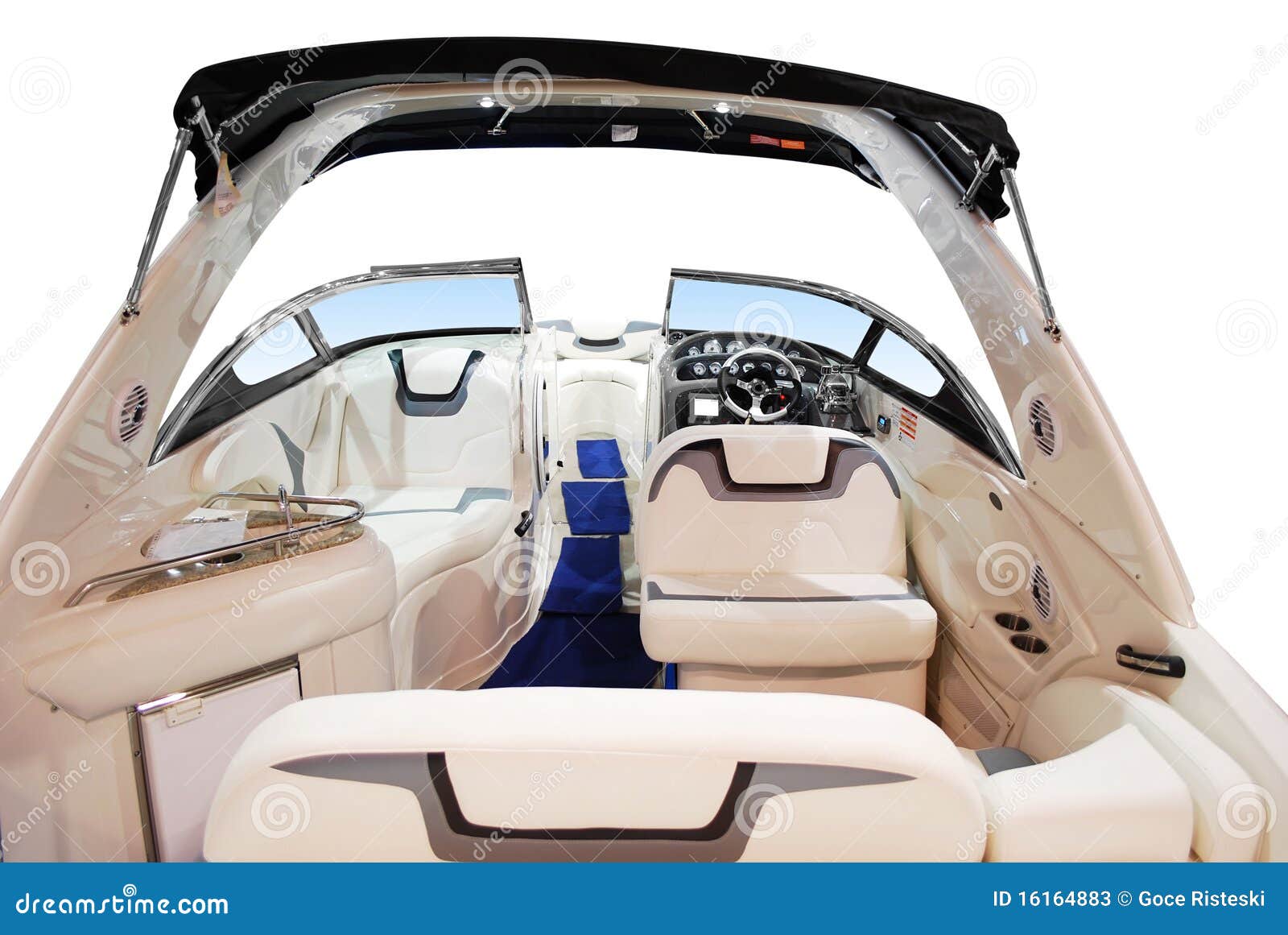 Luxury fast boat interior stock image. Image of speedometer - 16164883