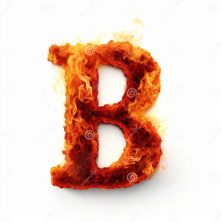 Luxury Fire Text Effect: the Burning Letter B with Explosive ...