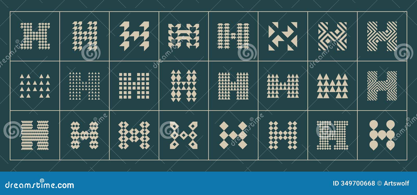 Luxury Flat Abstract Letter H Logo Design Bundle Stock Vector ...