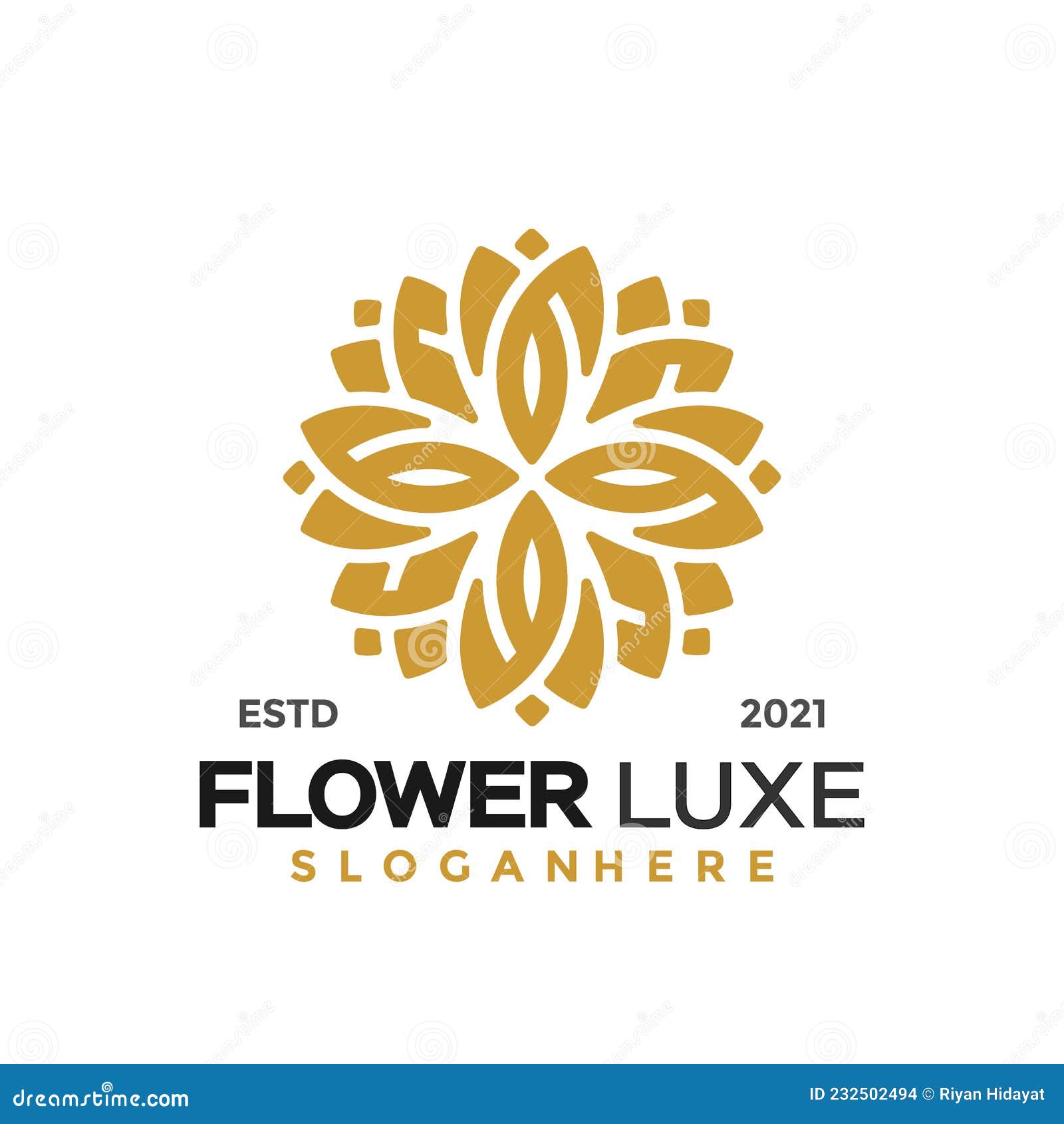 Luxury Flower Logo and Icon Design Vector Concept for Template Stock ...