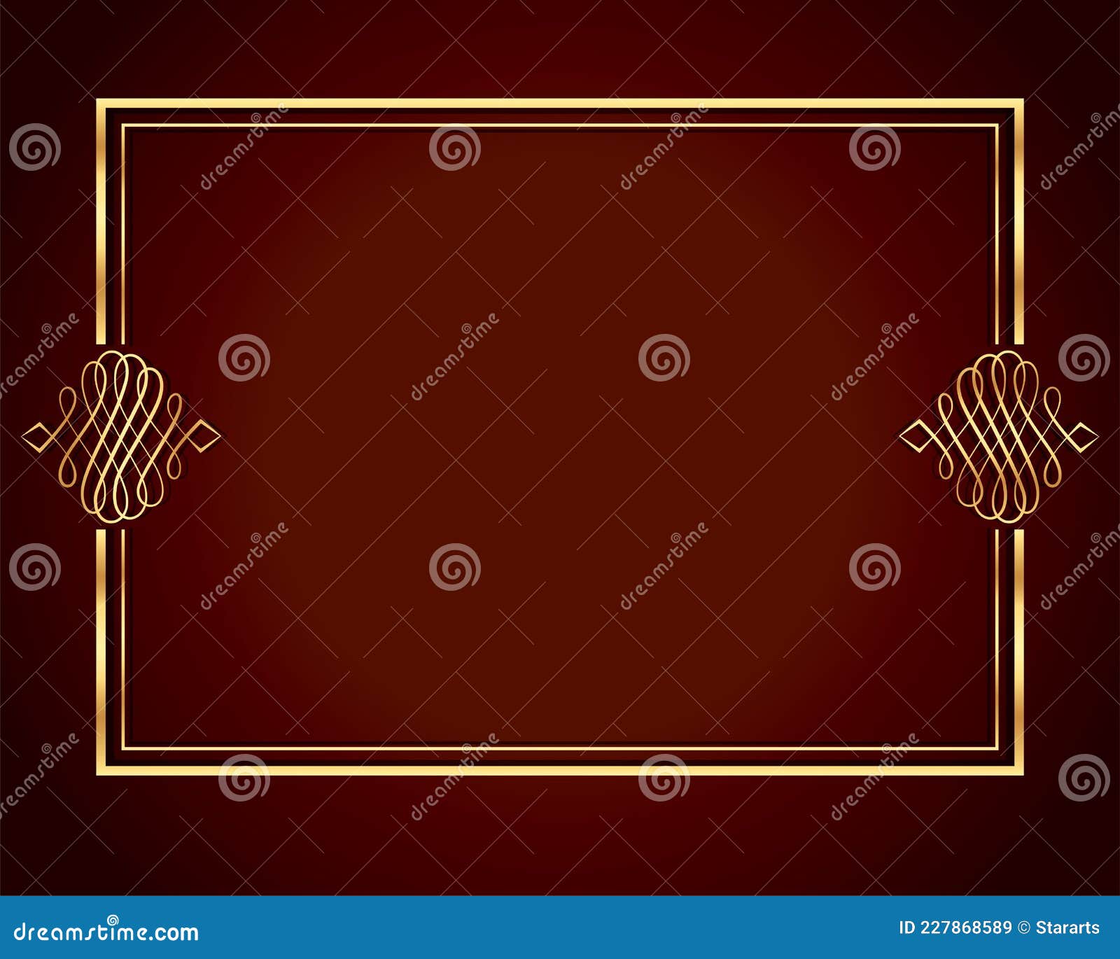 Luxury Frame Design in Golden Color Stock Vector - Illustration of ...