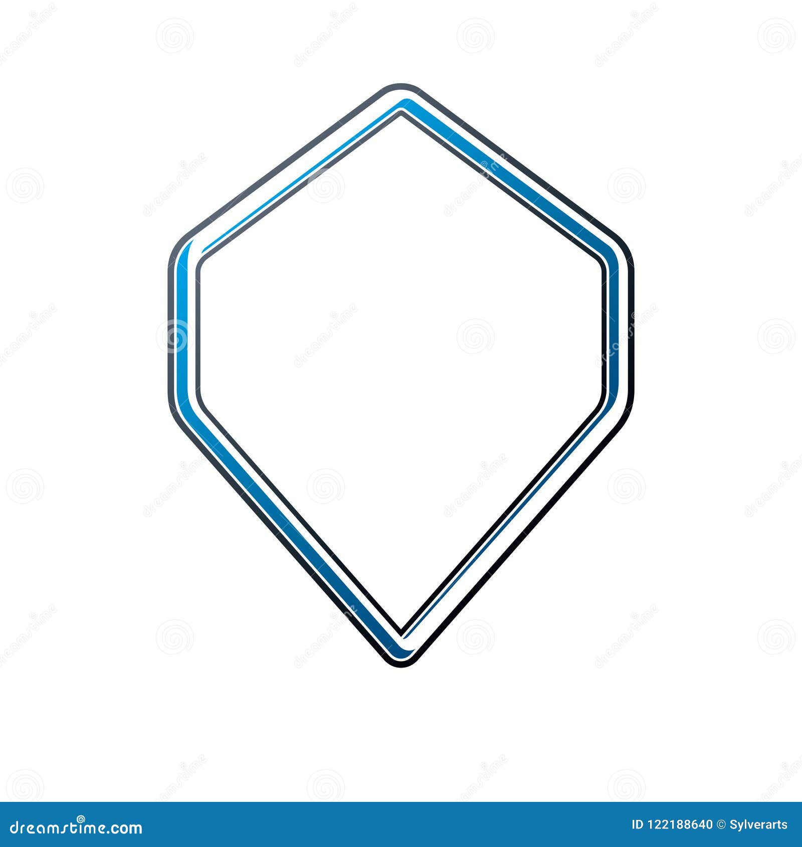 Luxury Frame with Empty Copy-space, Classic Heraldic Blank Diamond ...