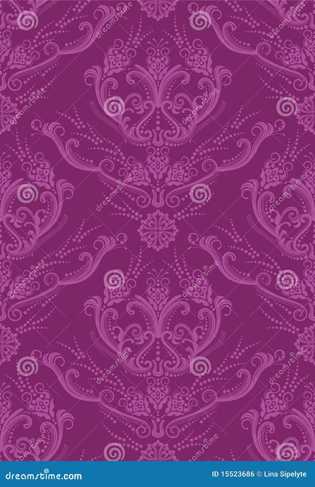 Luxury Fuchsia Floral Wallpaper Stock Vector - Illustration of delicate ...