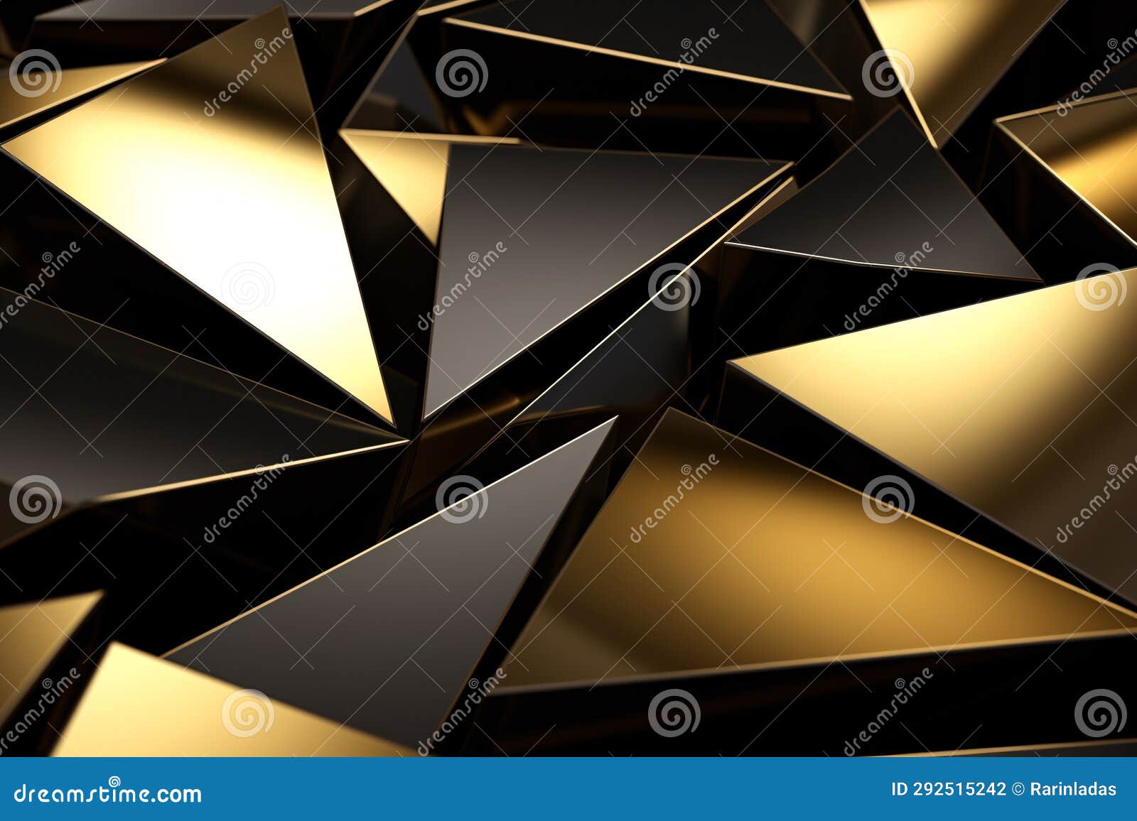 Luxury Geometric Black and Gold Triangle Polygon Texture Background ...