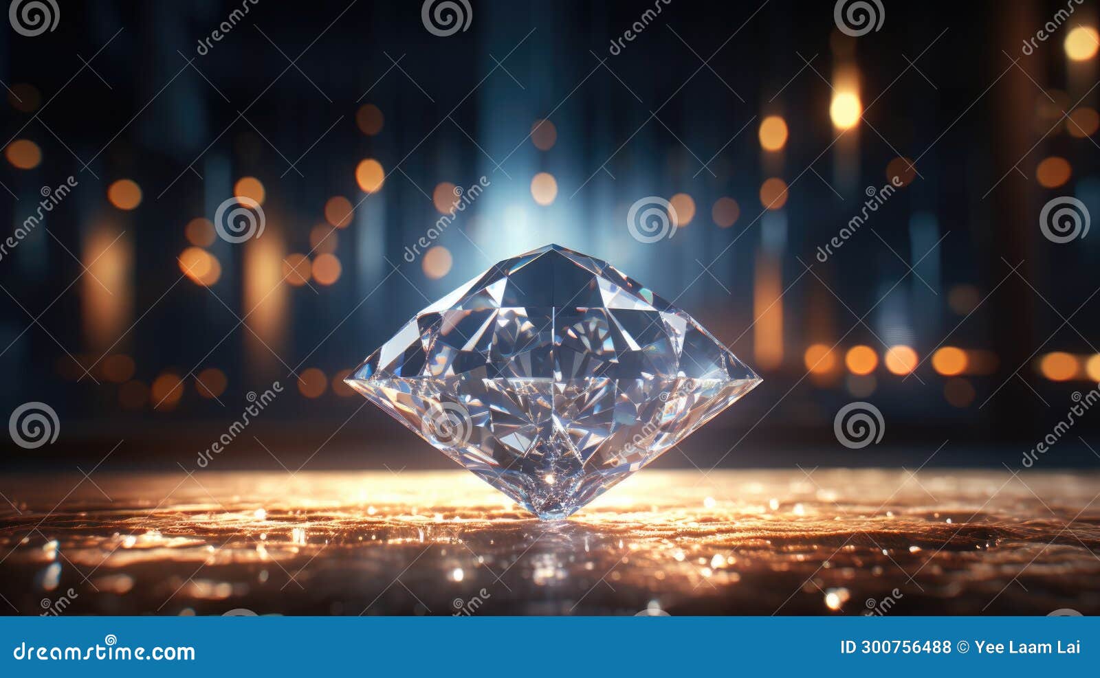 Luxury Gift a Diamond Shine with Lights, Ai Stock Illustration ...