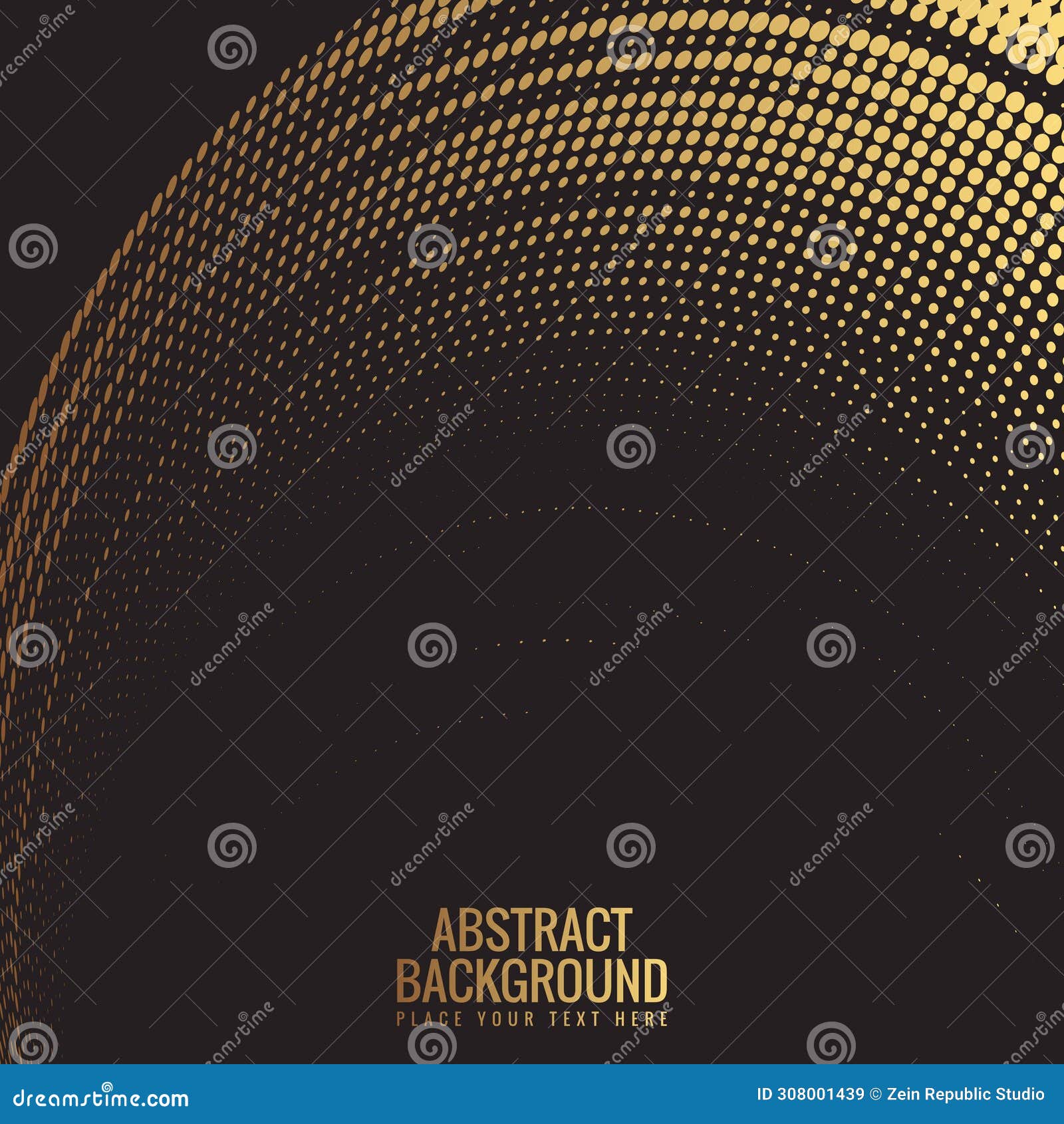 Luxury Gold Abstract Dot Design Background Stock Vector - Illustration ...