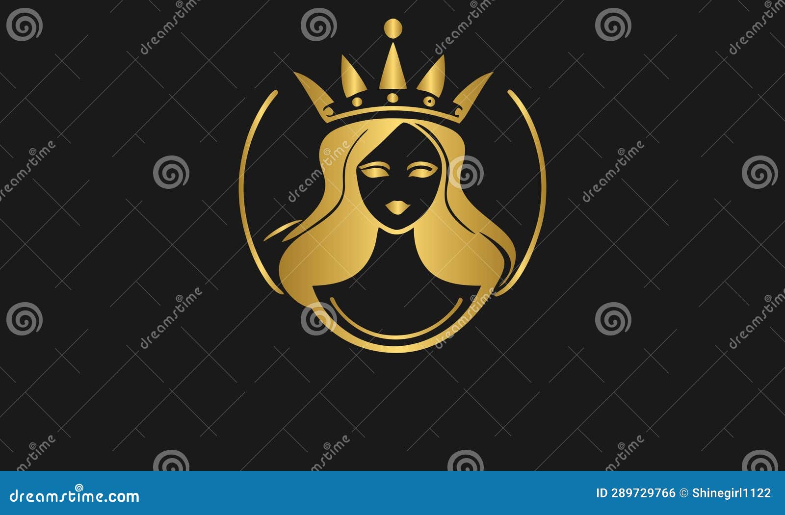 Luxury Gold Crown Logo , Luxury Princess Logo Stock Illustration ...