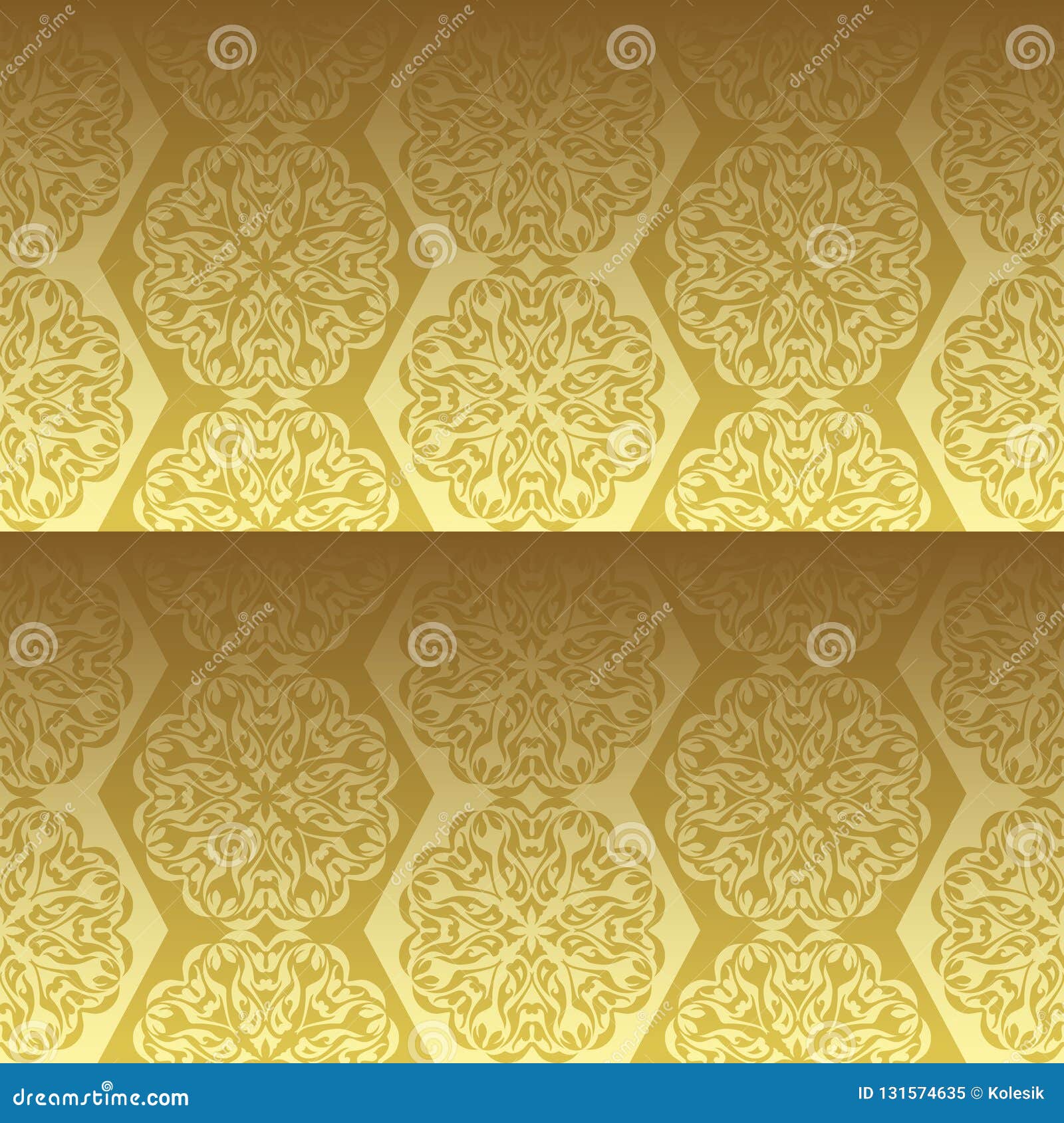 Luxury Gold Design. Seamless Pattern Stock Vector - Illustration of ...