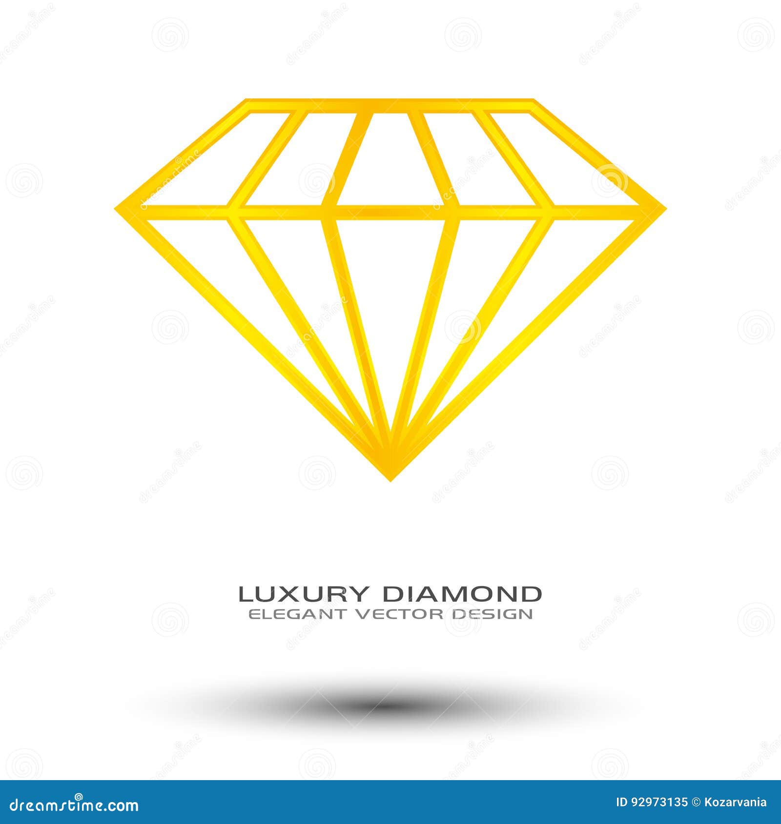 Luxury gold diamond stock vector. Illustration of beryl - 92973135
