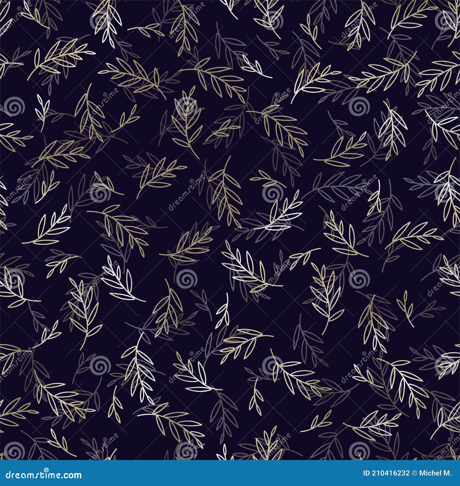 Luxury Gold Leaf Vector Pattern Seamless Stock Illustration ...