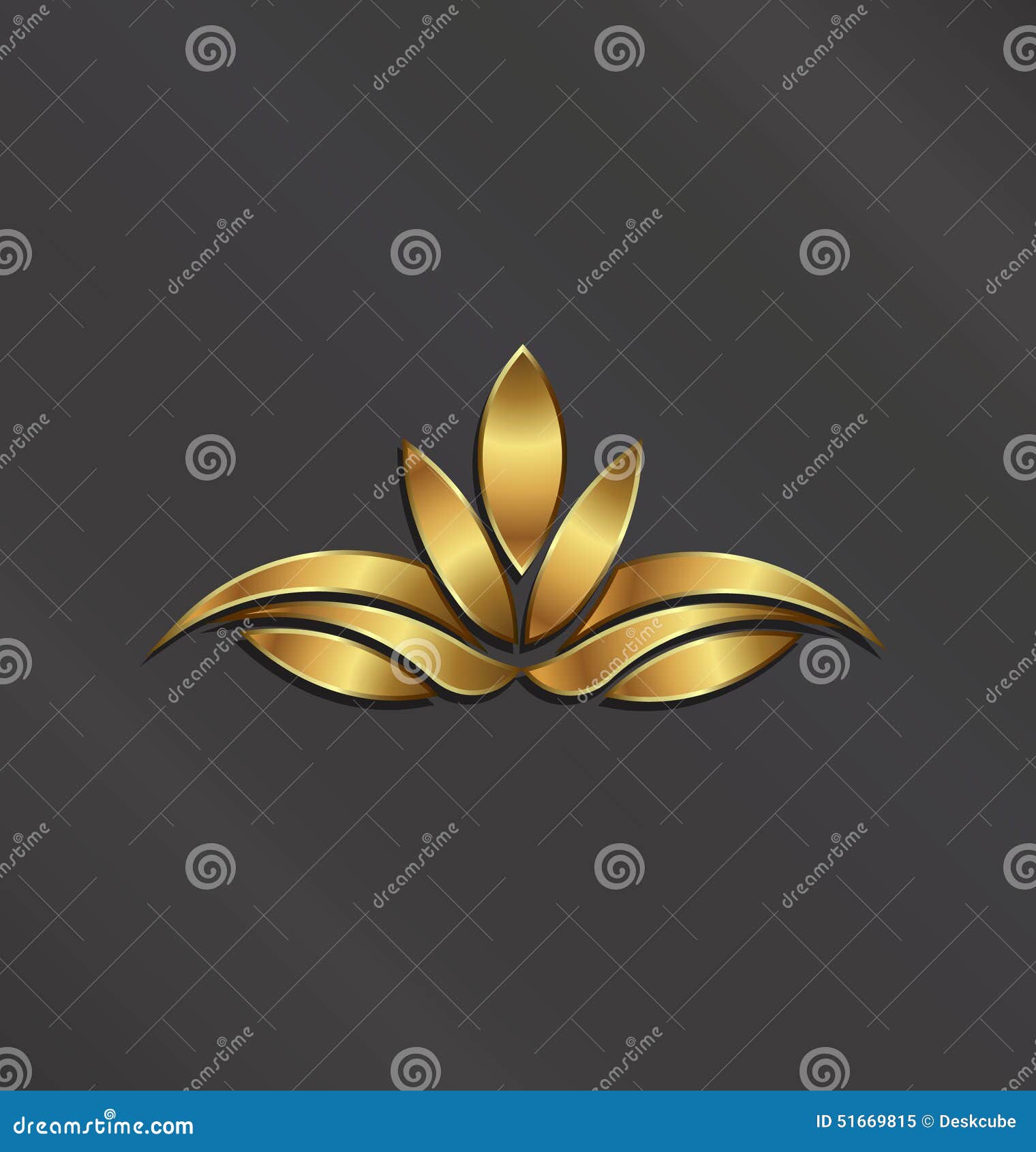 Luxury Gold Lotus Logo Plant Image. Stock Vector - Illustration of yoga ...