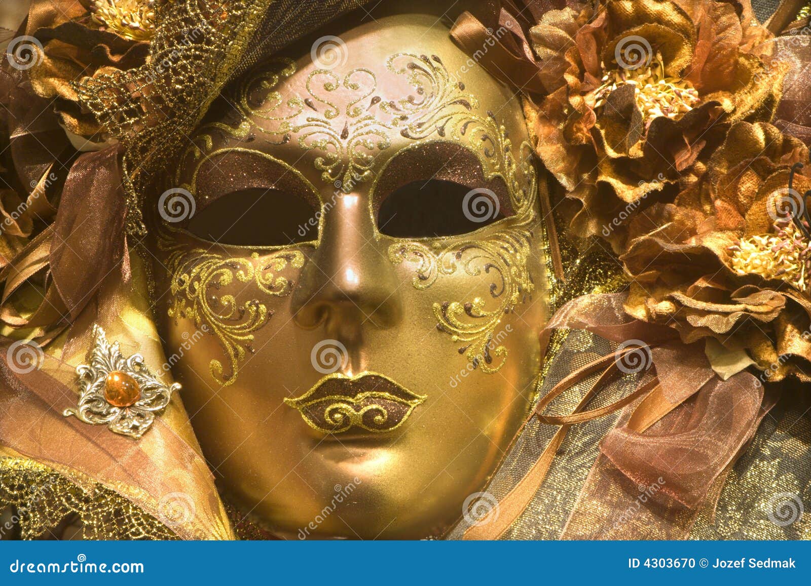 Luxury Gold Mask from Venice Stock Photo - Image of mask, affectation ...