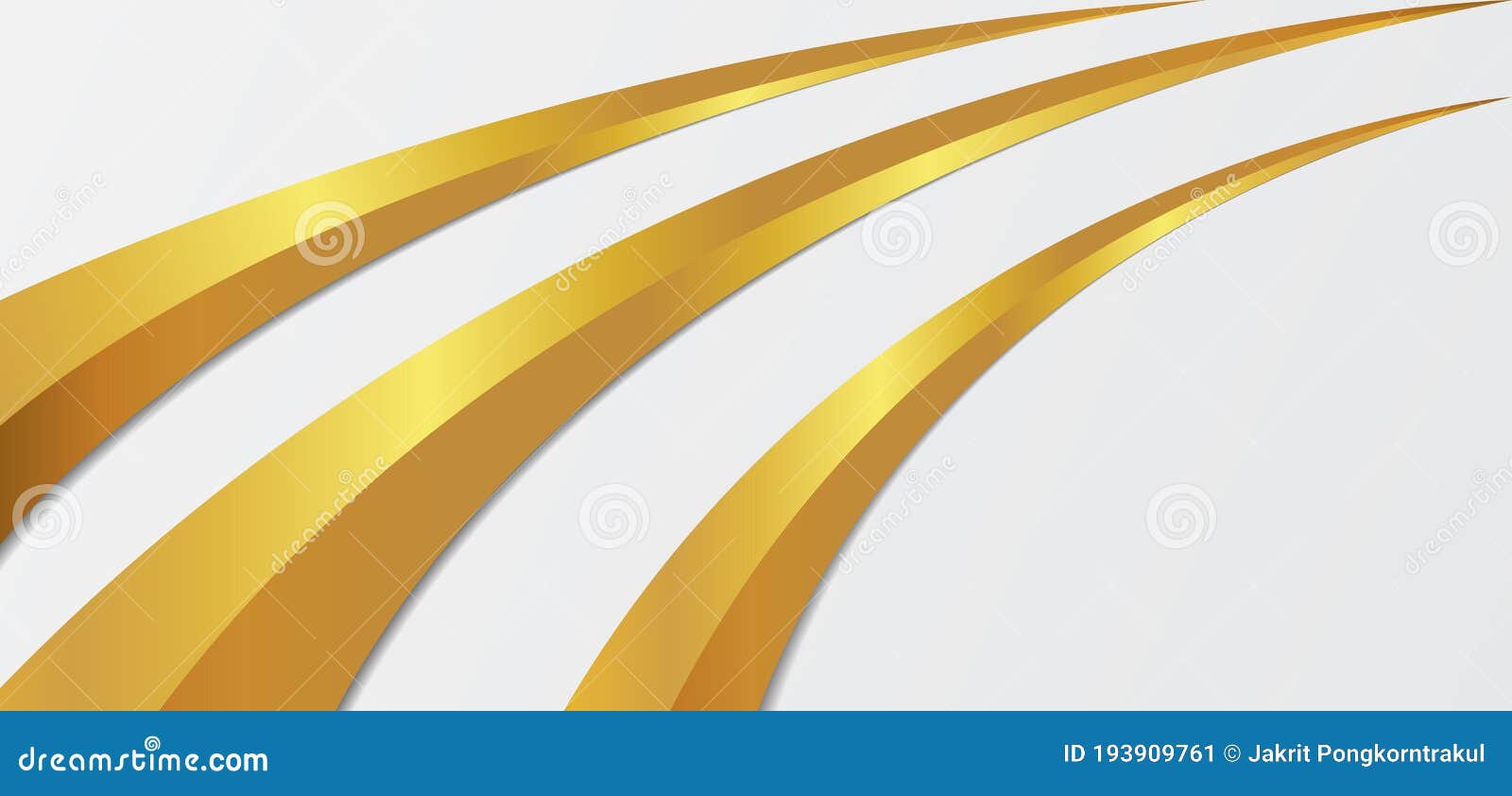 Luxury Gold Metallic Line Curve Overlap Layer Design White Background ...