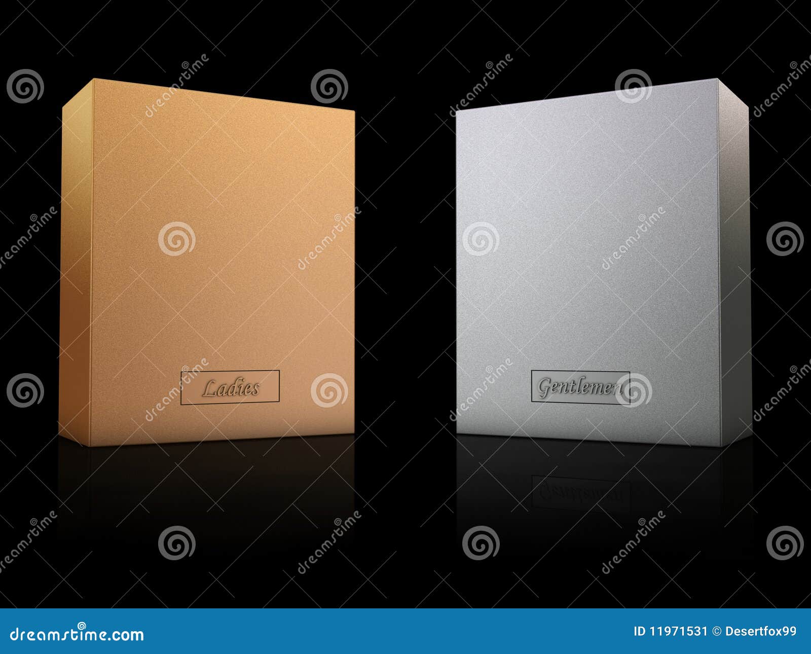Luxury Gold and Silver Boxes Stock Illustration - Illustration of ...