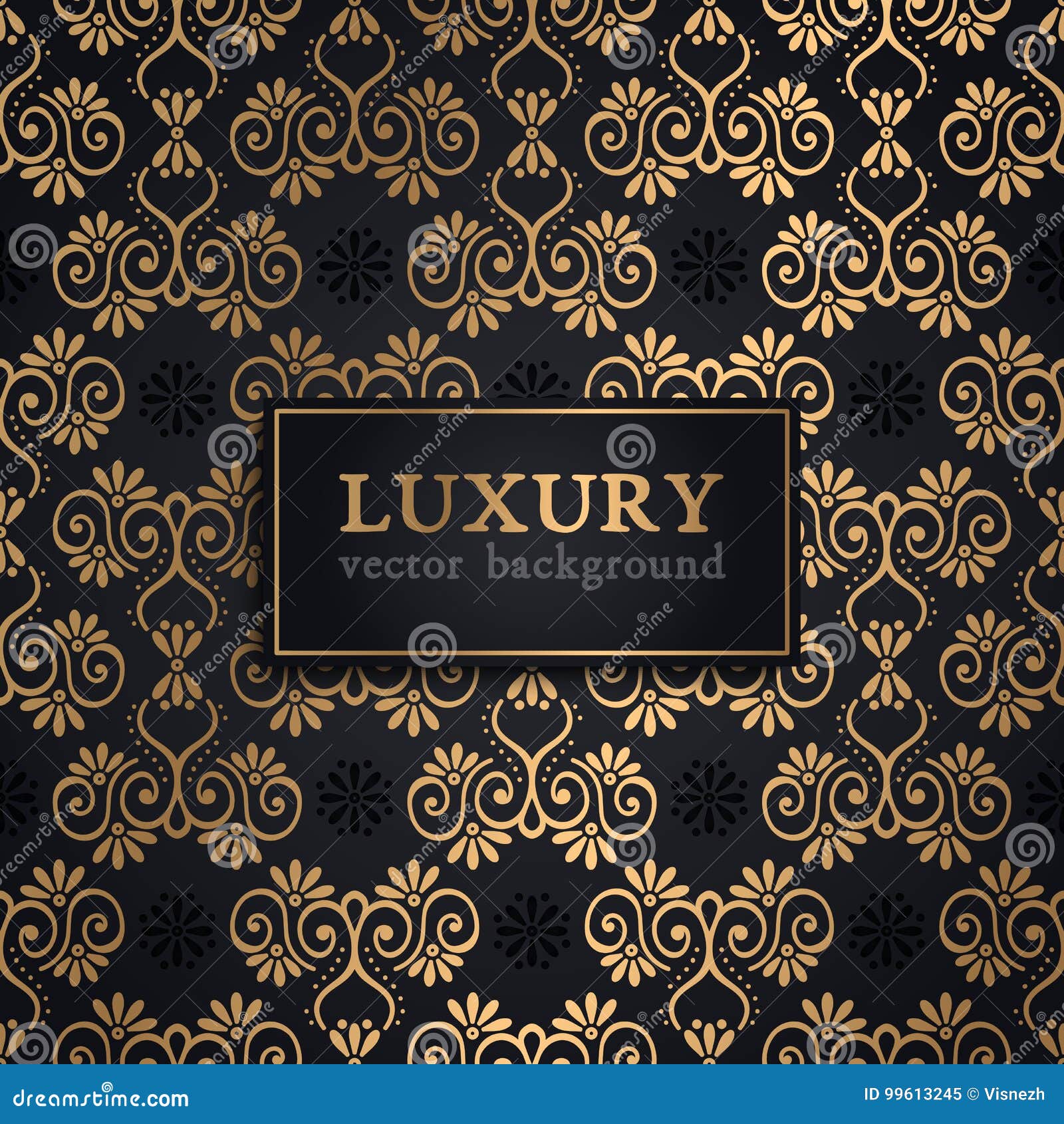Luxury vector pattern stock vector. Illustration of ottoman - 99613245
