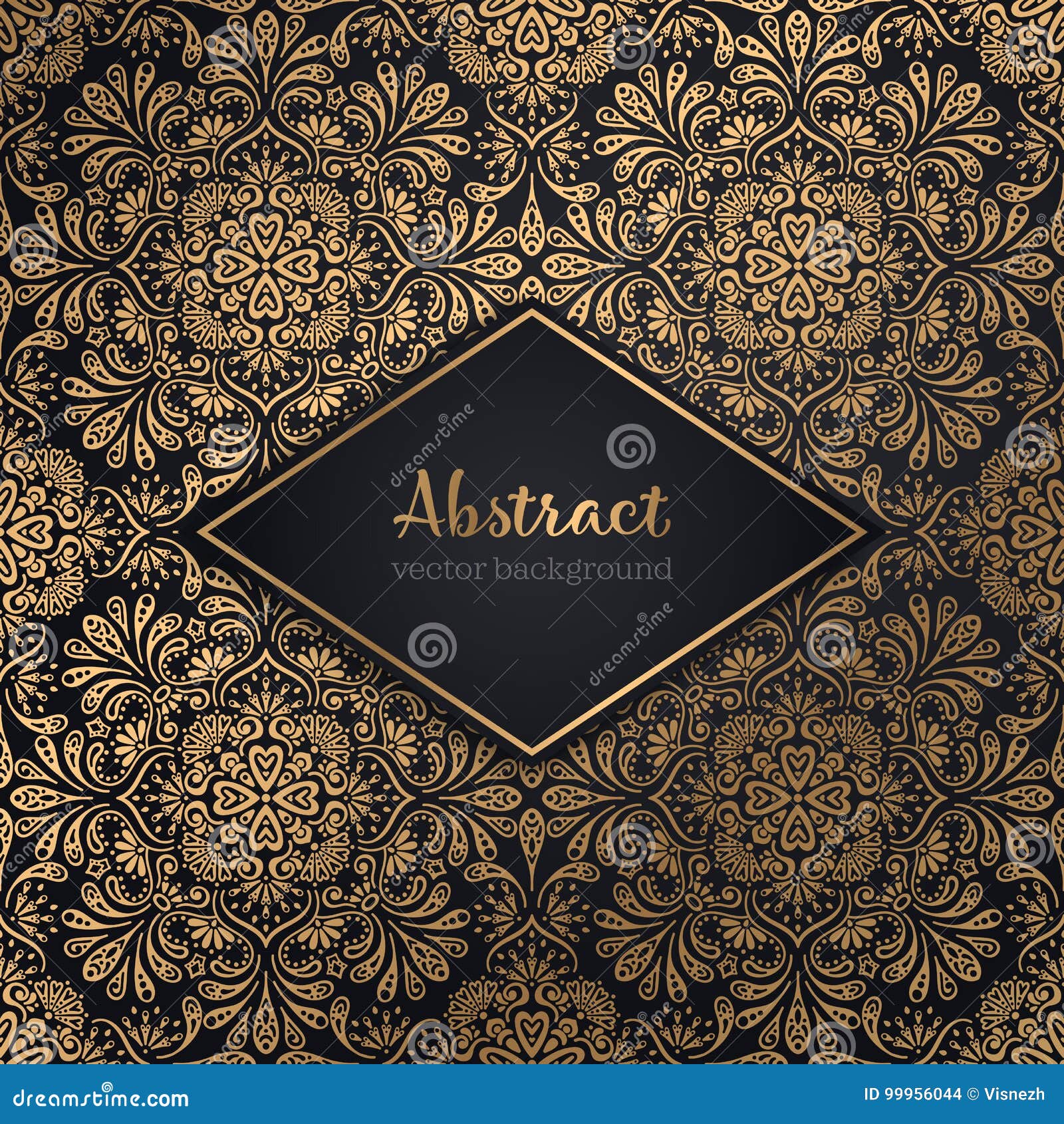 Luxury vector pattern stock vector. Illustration of invitation - 99956044