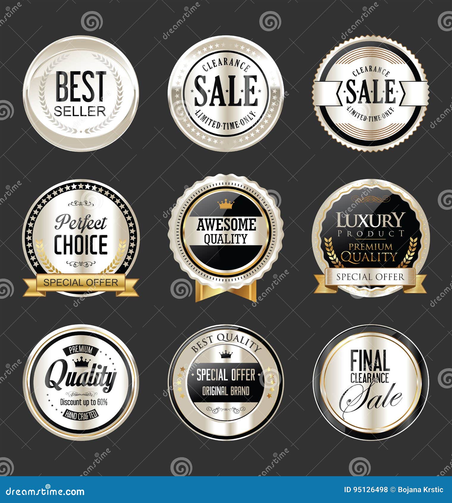 Luxury Golden Design Elements Collection Vector Stock Vector ...