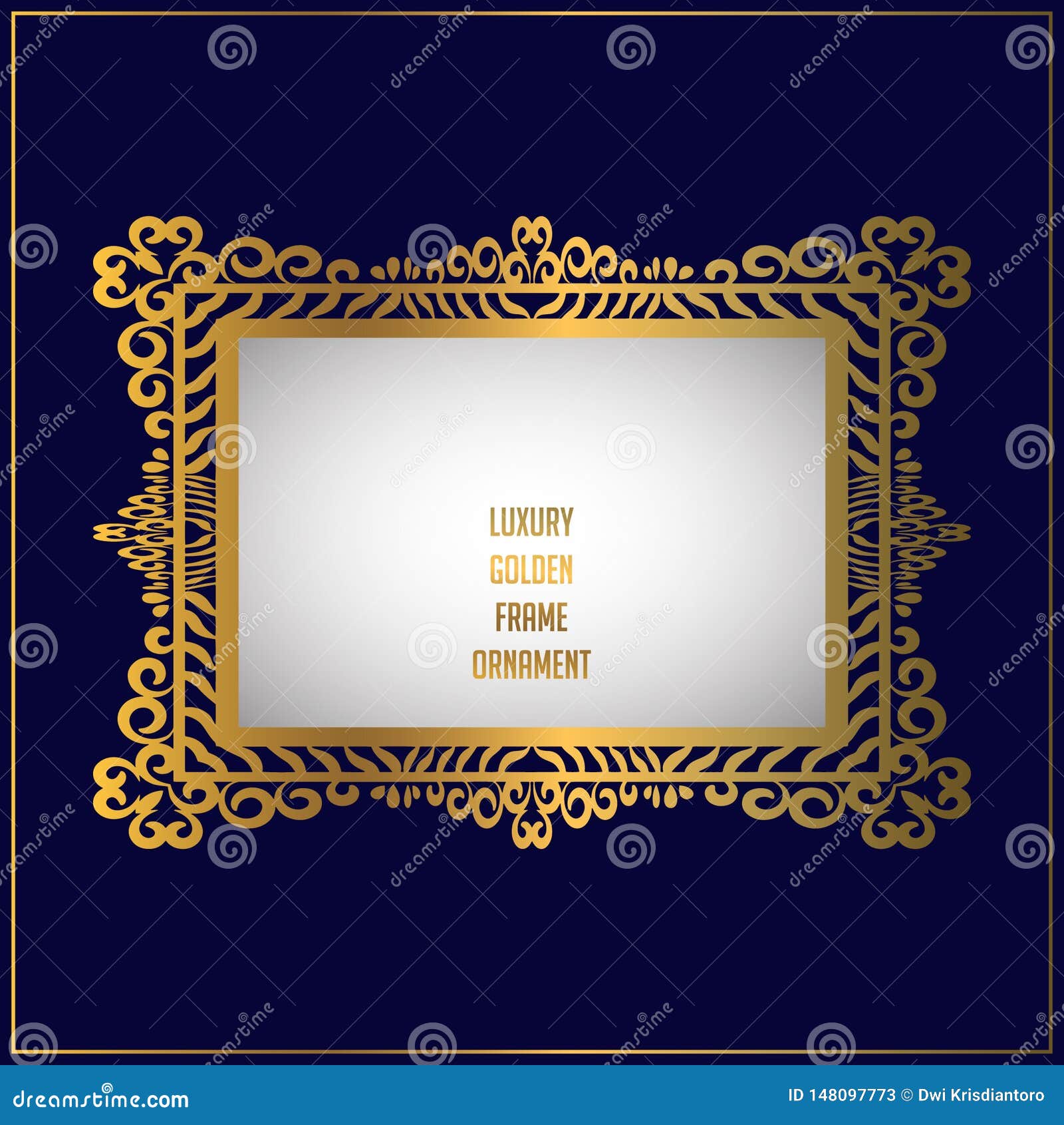 Luxury Golden Floral Ornament Frame Design. Gold Frame Design with ...