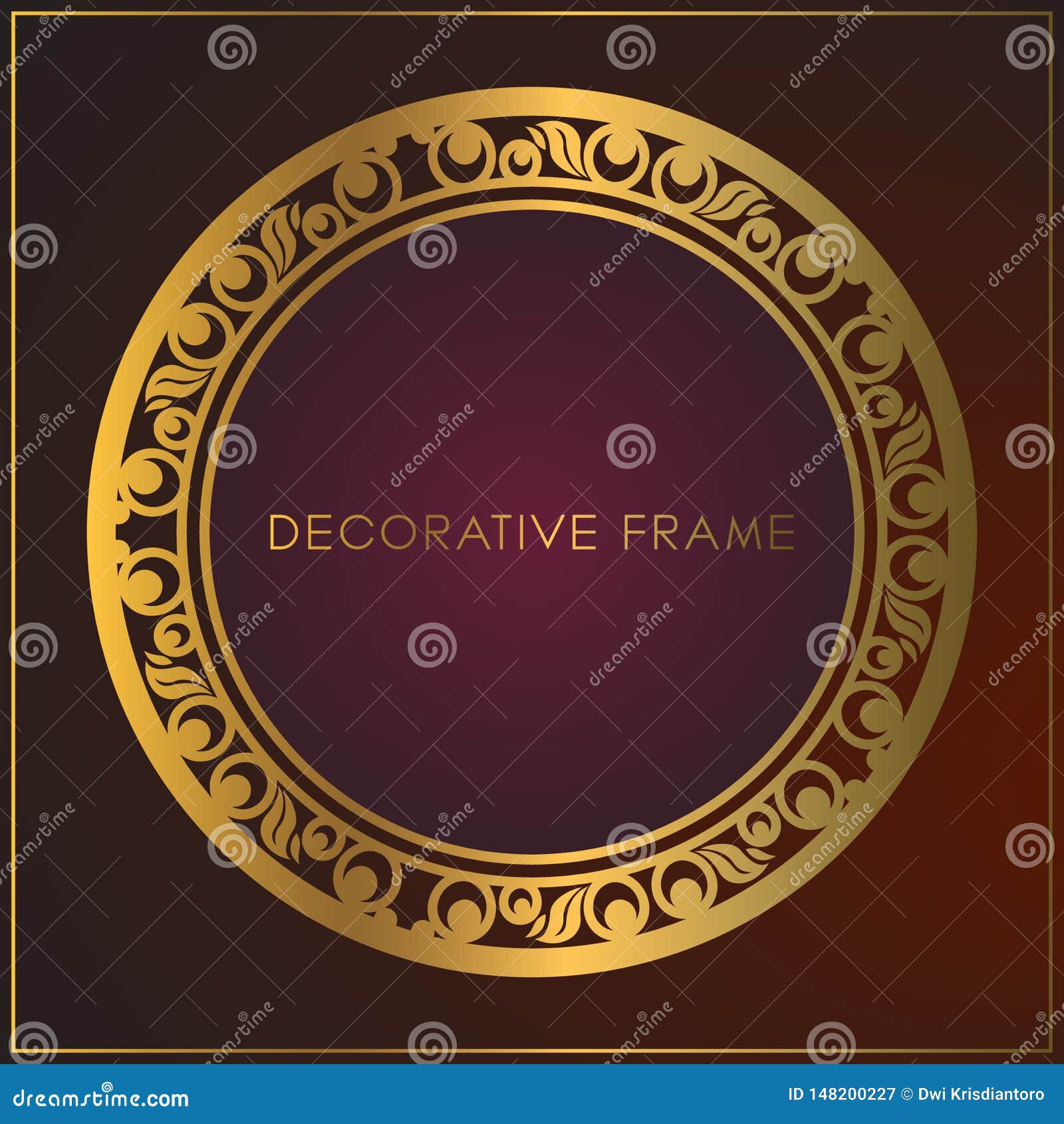 Luxury Golden Frame Design with Floral Ornament. Decorative Gold Frames ...