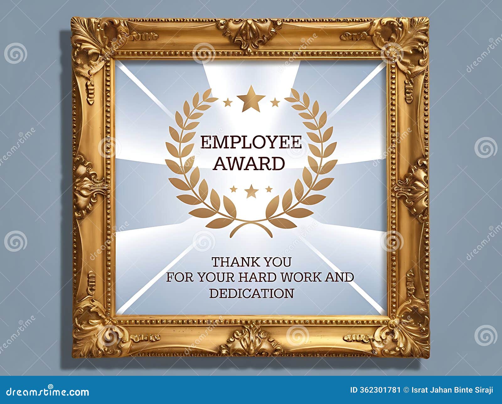 Luxury Golden Frame Employee Award Recognition Wallpaper Stock ...