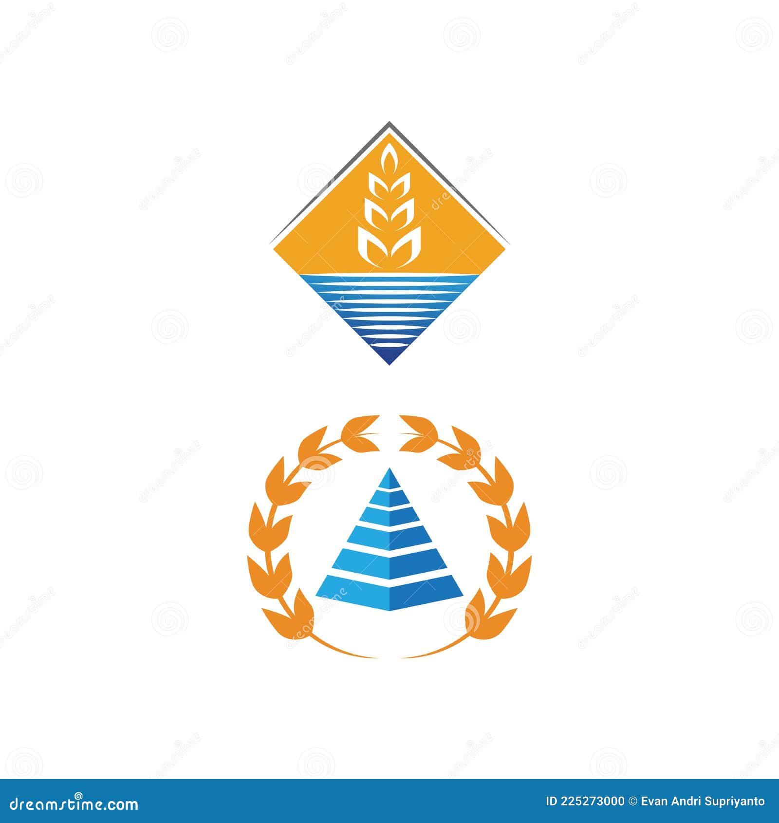 Luxury Golden Grain Weath / Rice Logo Design Vector Stock Vector ...