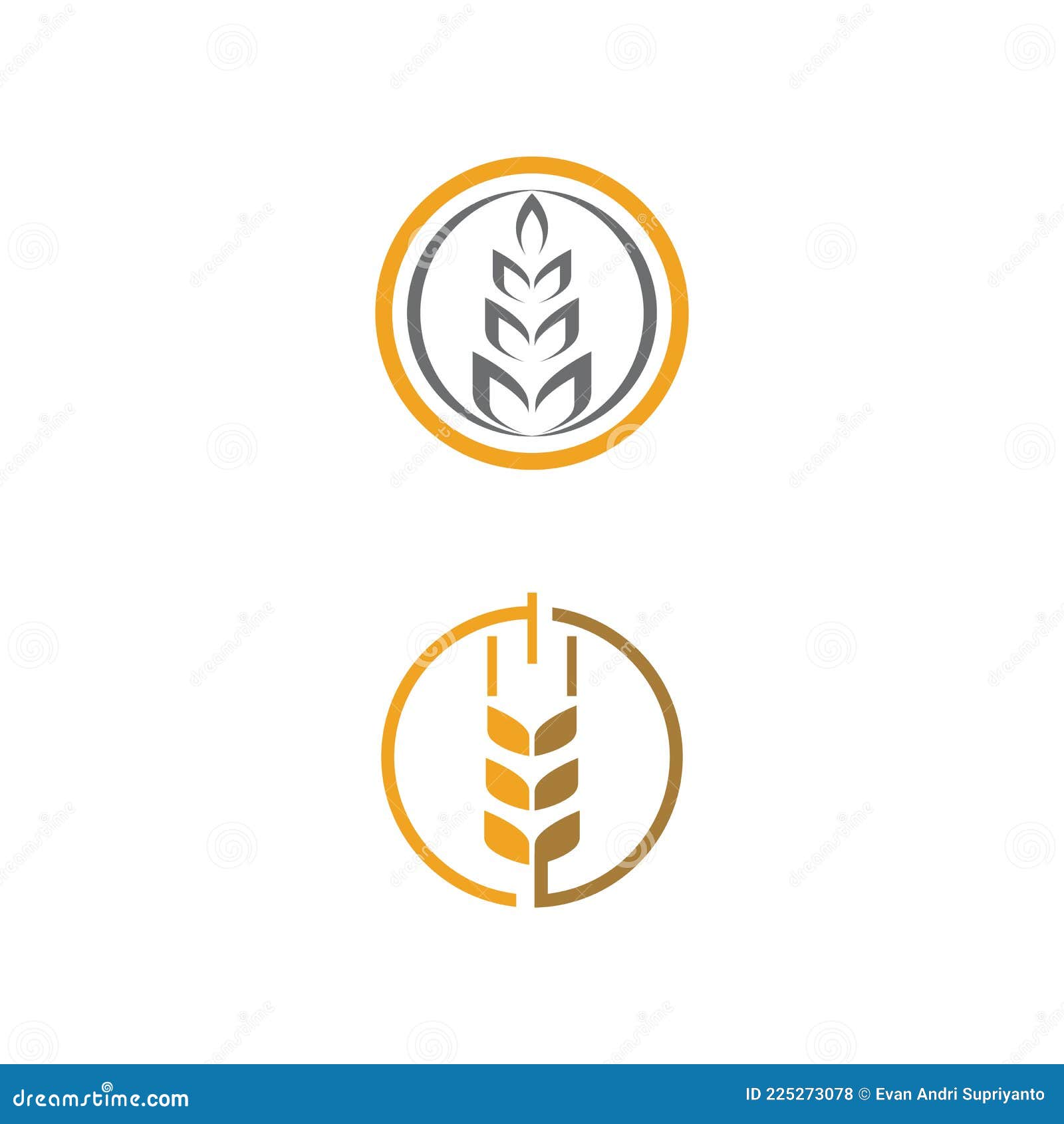 Luxury Golden Grain Weath / Rice Logo Design Vector Stock Vector ...