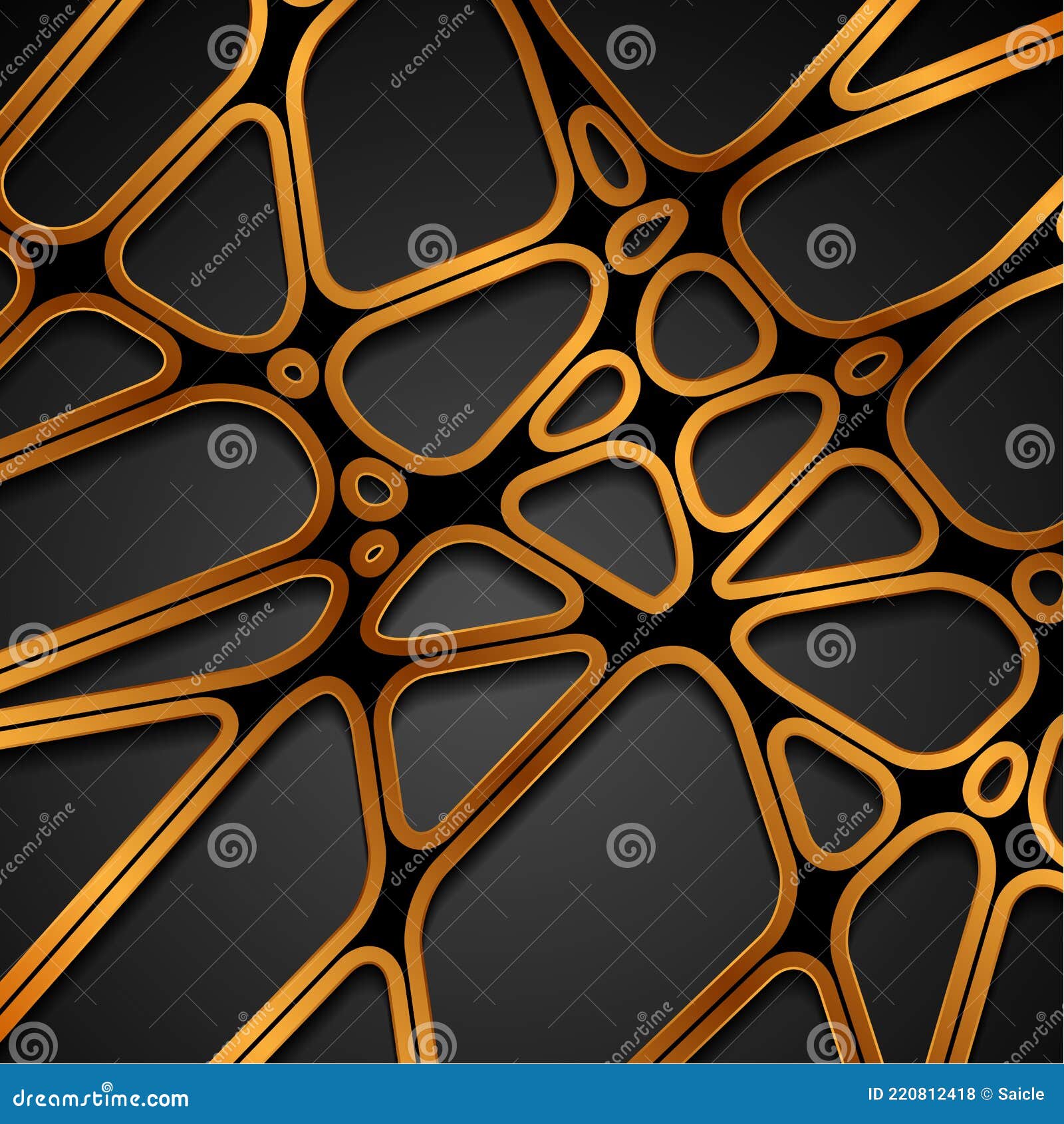 Luxury Golden Grid Pattern Abstract Tech Background Stock Vector ...