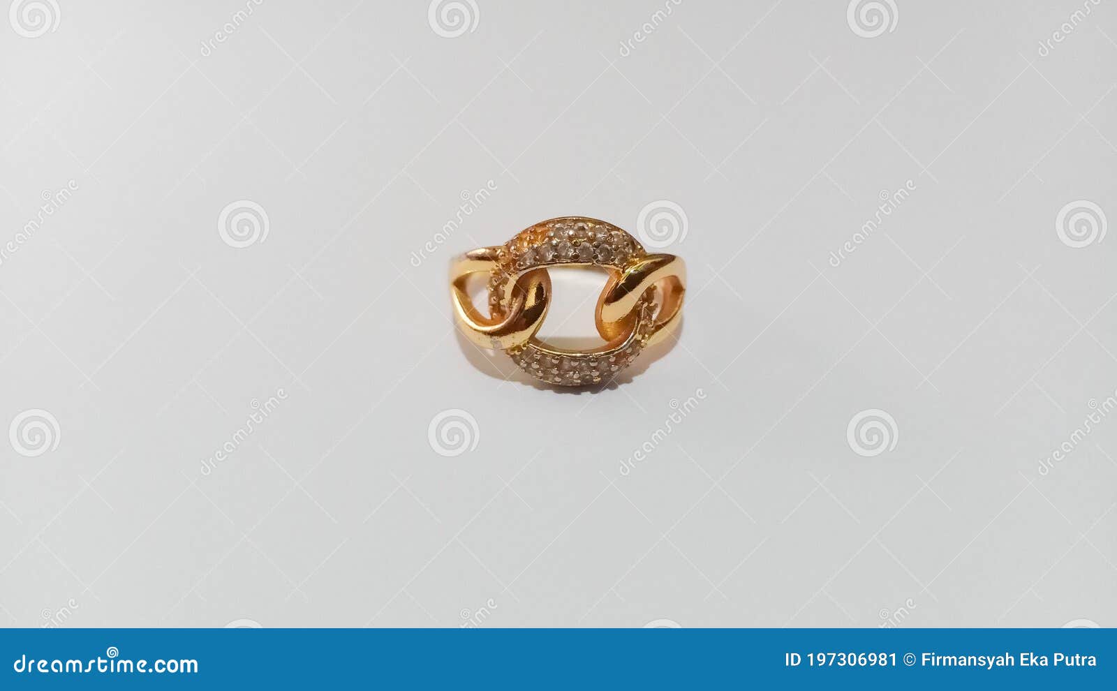 Luxury Golden Ring on Front View Stock Image - Image of bead, jewellery ...