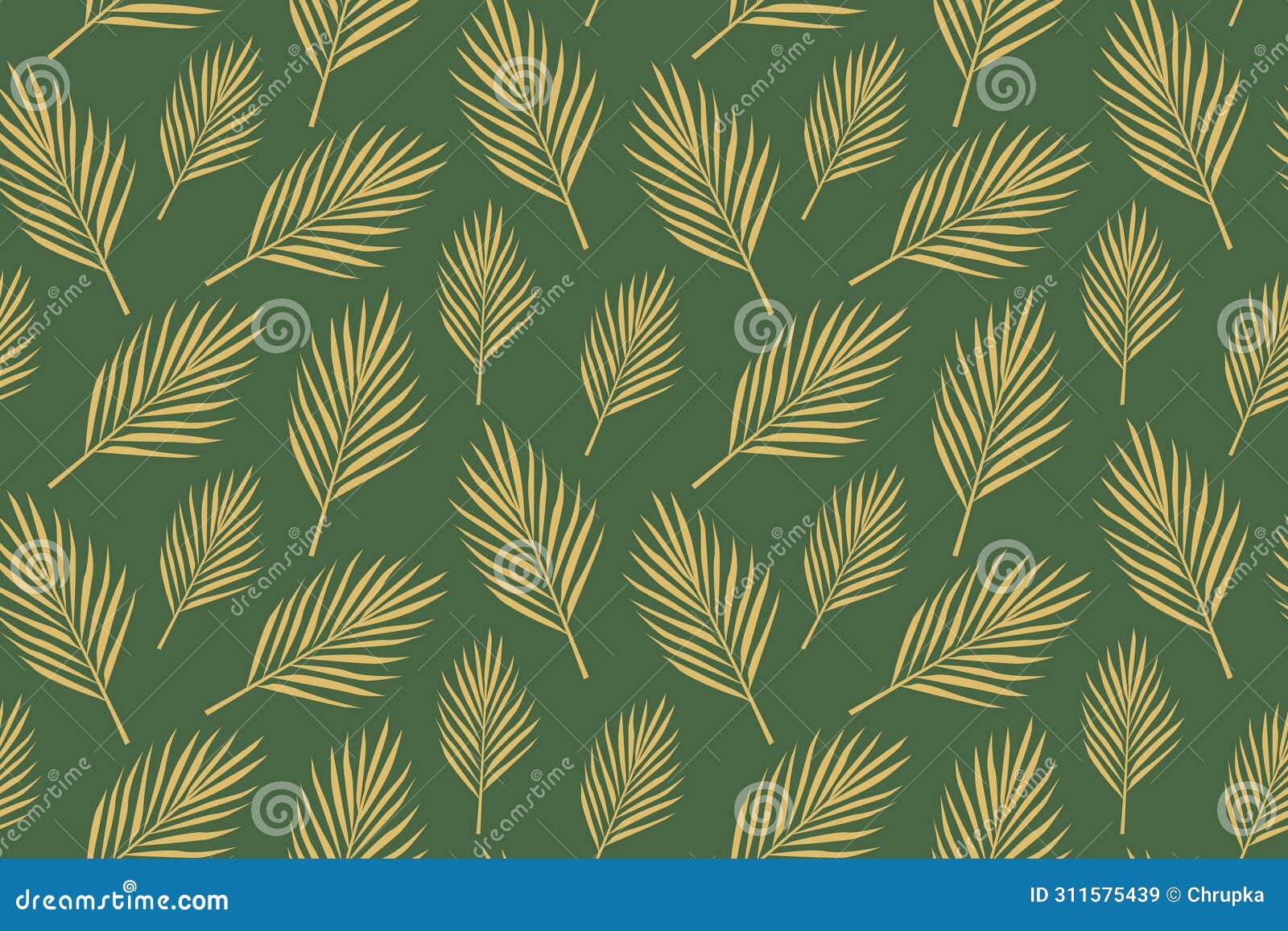 Luxury Golden Seamless Pattern with Palm Leaves Stock Vector ...