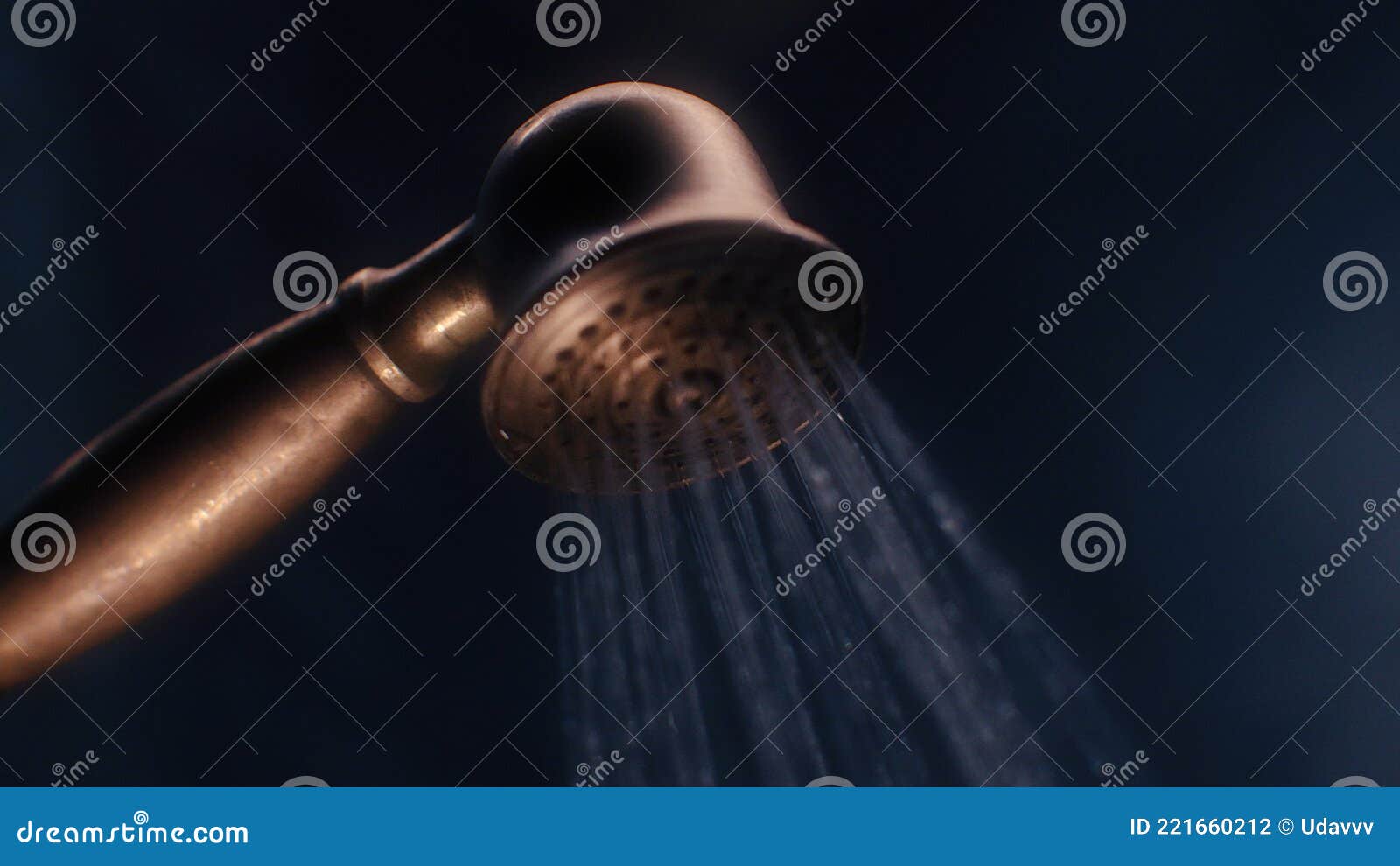 Golden Shower Head is Turns on Stock Footage - Video of clean, hygiene ...