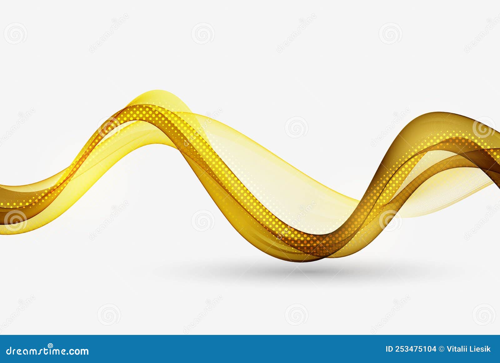 Luxury Golden Transparent Wave Background. Abstract Golden Smoky Vector ...