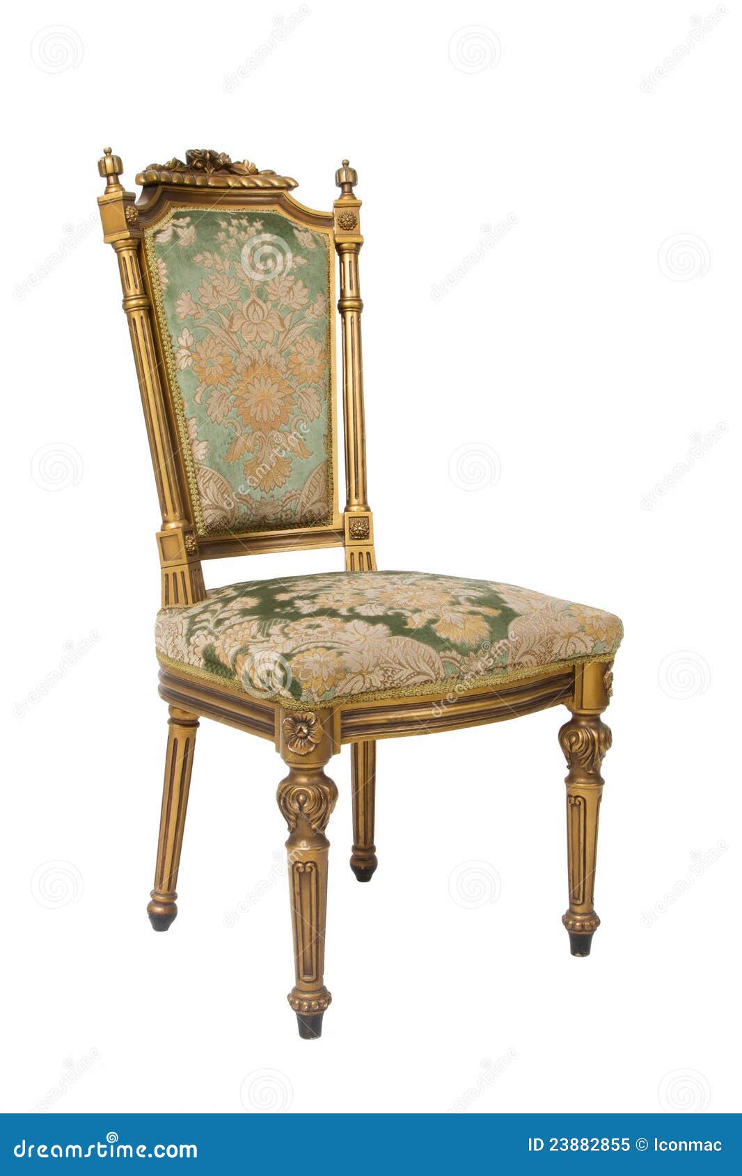 Luxury Golden Vintage Chair Stock Image - Image of oldfield ...