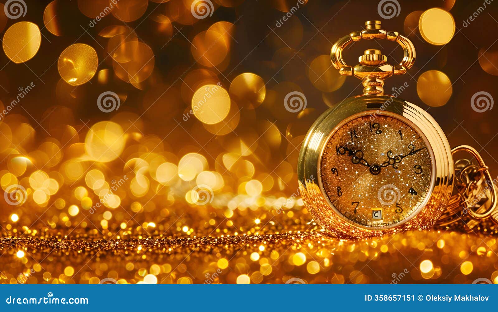 Luxury Golden Vintage Pocket Watch Isolated Blur Glitter Background ... Luxury Golden Vintage Pocket Watch Isolated Blur Glitter Background ...