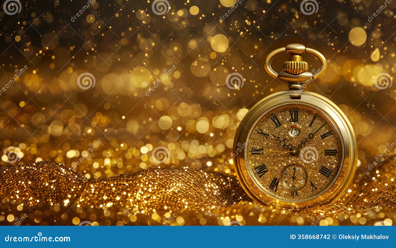 Luxury Golden Vintage Pocket Watch Isolated Blur Glitter Background ... Luxury Golden Vintage Pocket Watch Isolated Blur Glitter Background ...