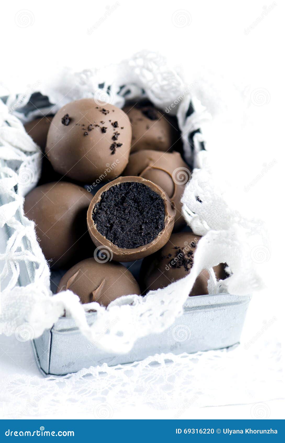 Luxury Handmade Chocolate Bonbon Stock Photo - Image of confectionery ...