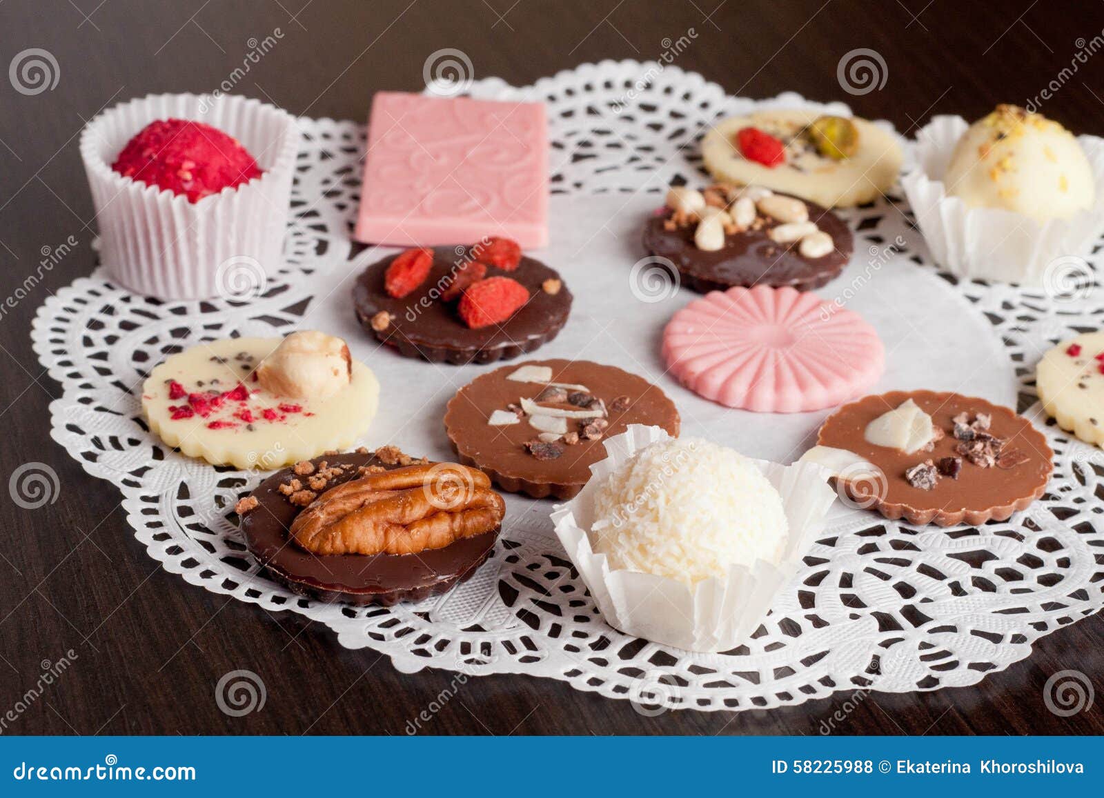 Luxury Handmade Chocolate and Chocolate Candies Stock Photo - Image of ...