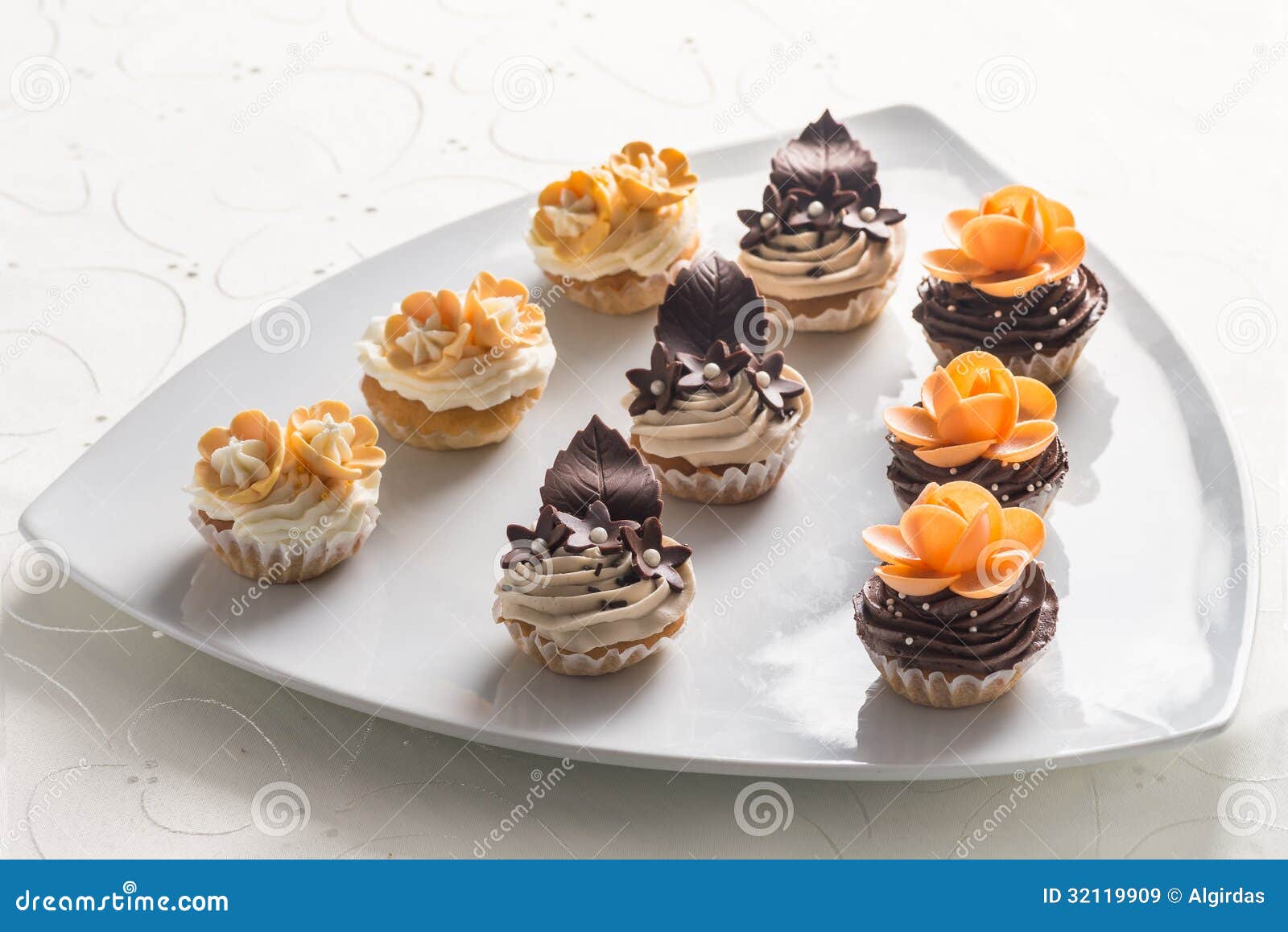 Luxury Handmade Pastries with Icing Flowers Stock Image - Image of ...