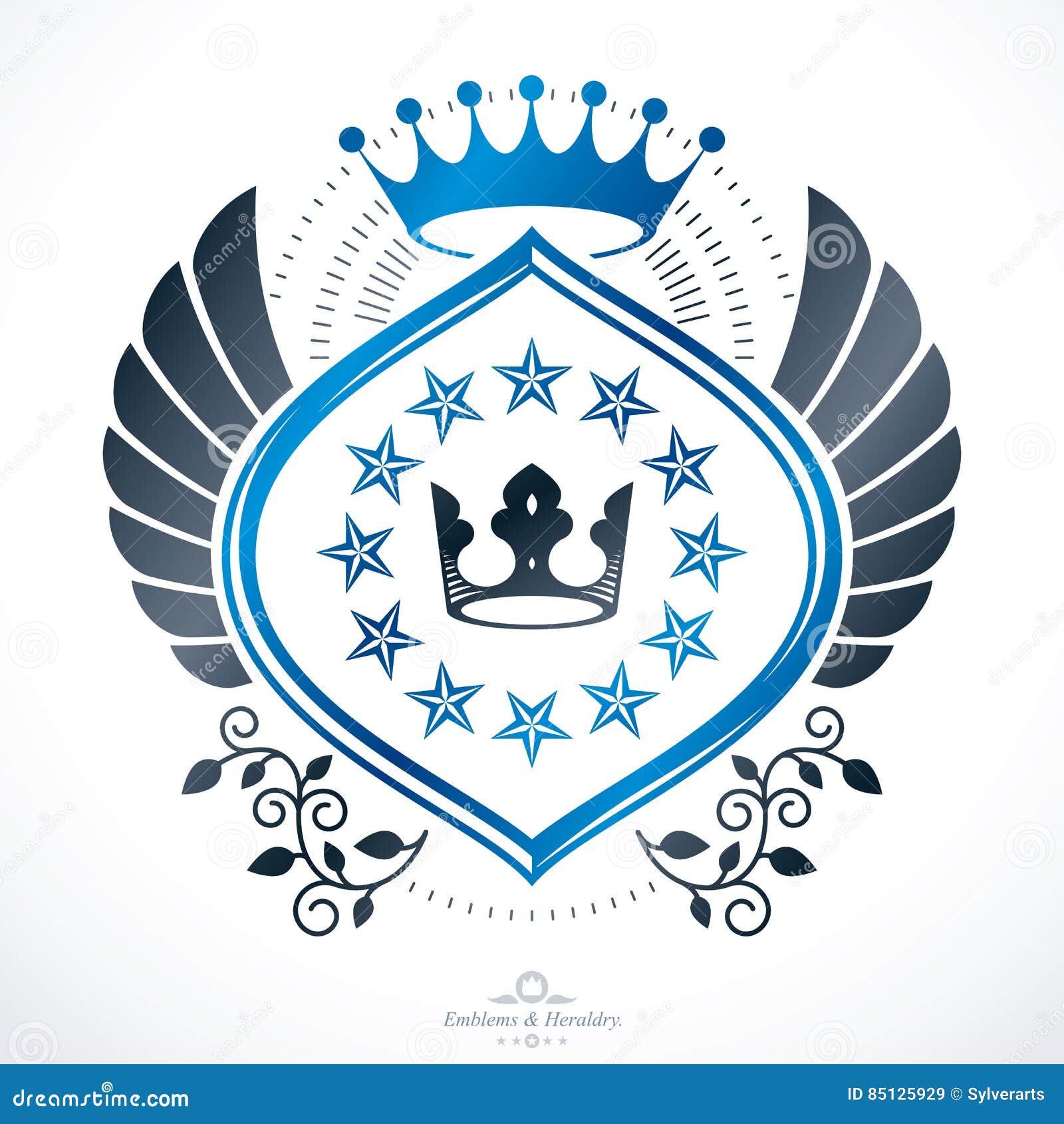 Luxury Heraldic Vector Emblem Template. Vector Blazon Stock Vector ...