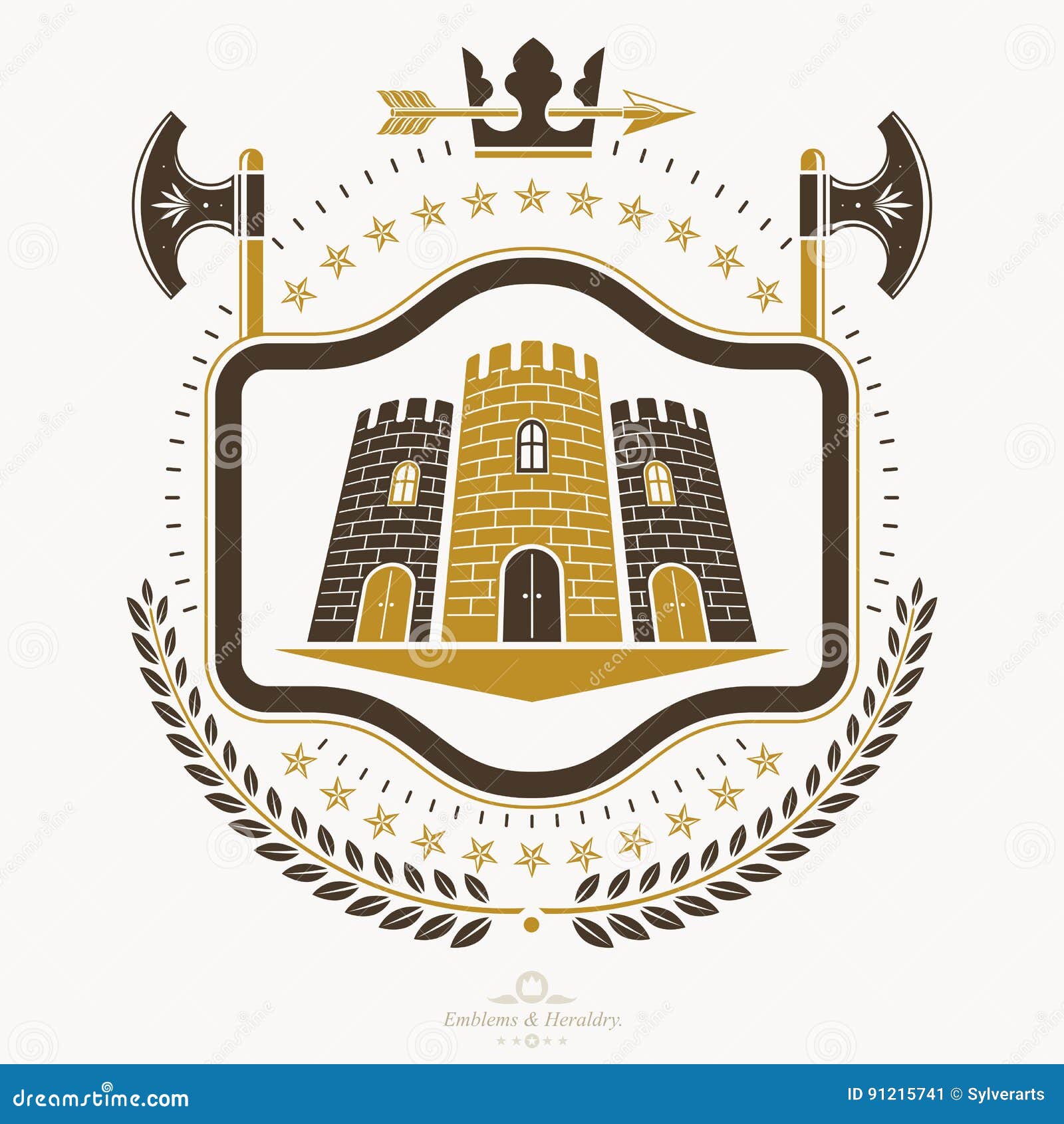 Luxury Heraldic Vector Emblem Template. Vector Blazon Stock Vector ...