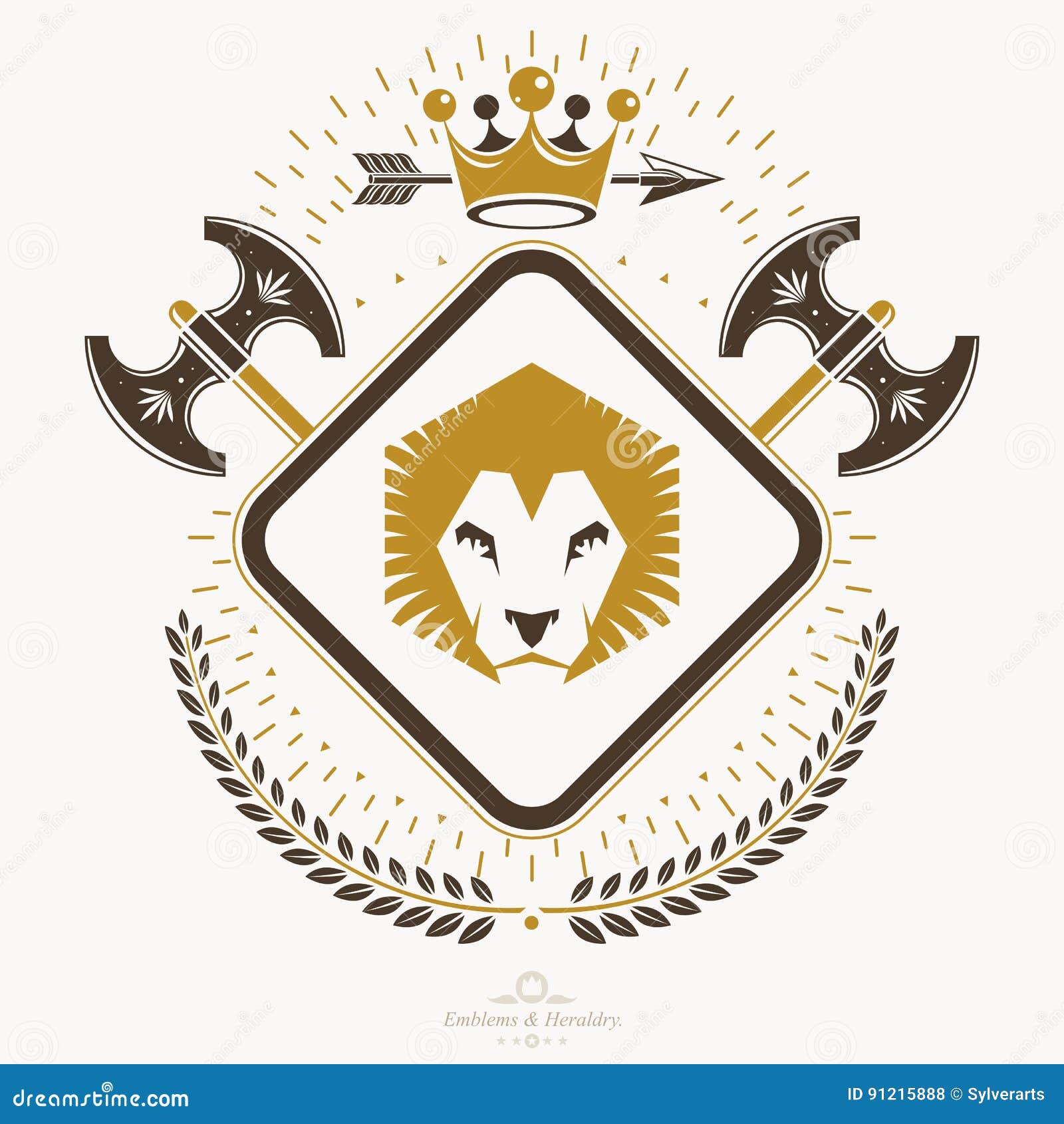 Luxury Heraldic Vector Emblem Template. Vector Blazon Stock Vector ...