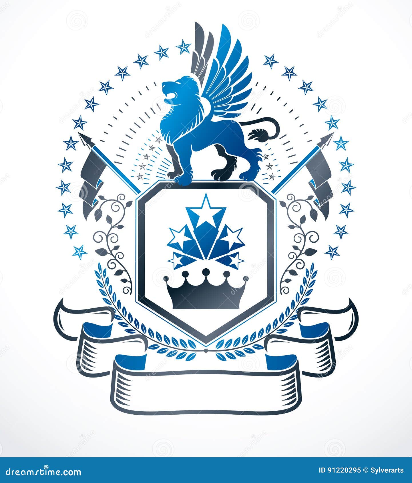 Luxury Heraldic Vector Emblem Template. Vector Blazon Stock Vector ...