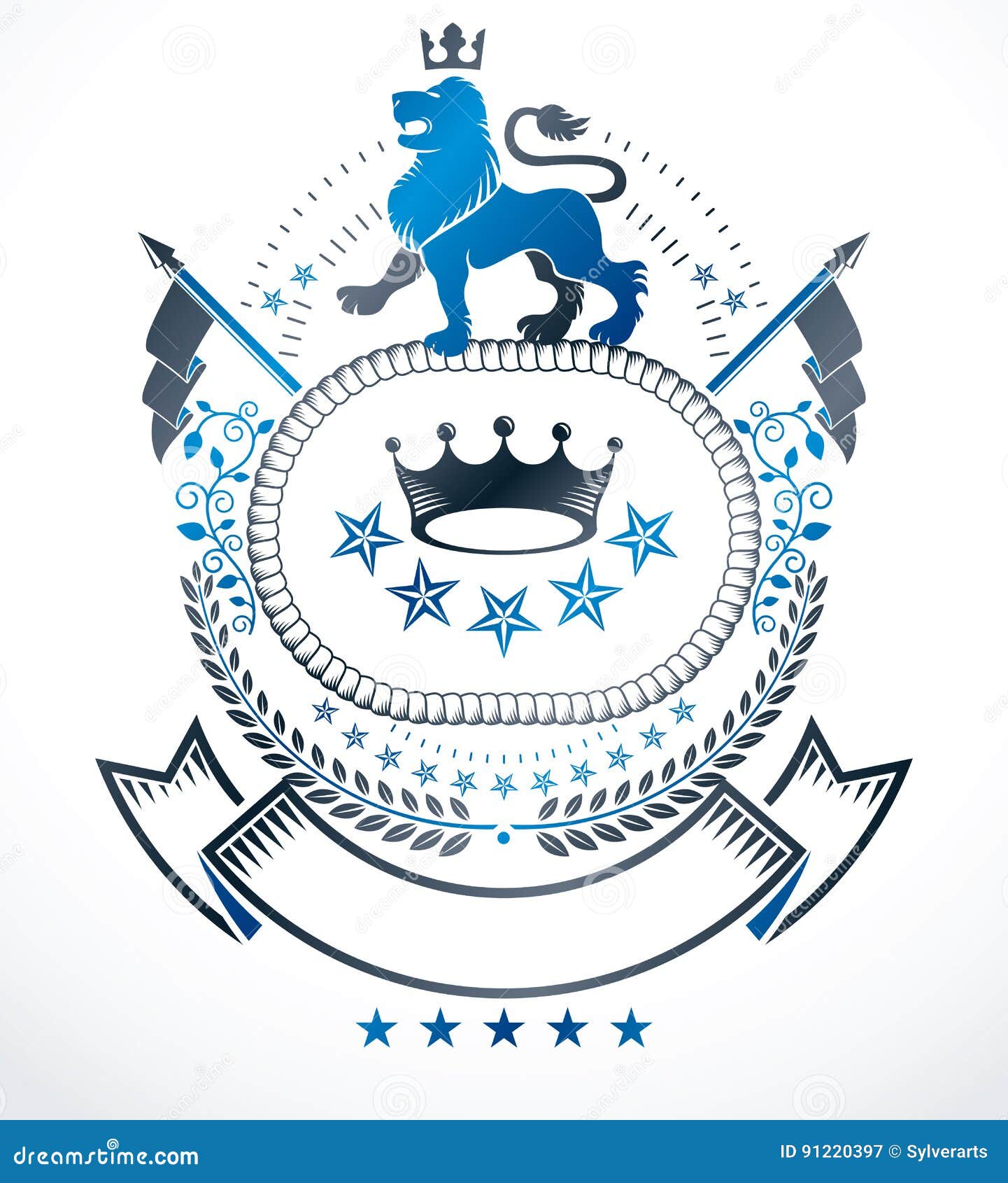 Luxury Heraldic Vector Emblem Template. Vector Blazon Stock Vector ...